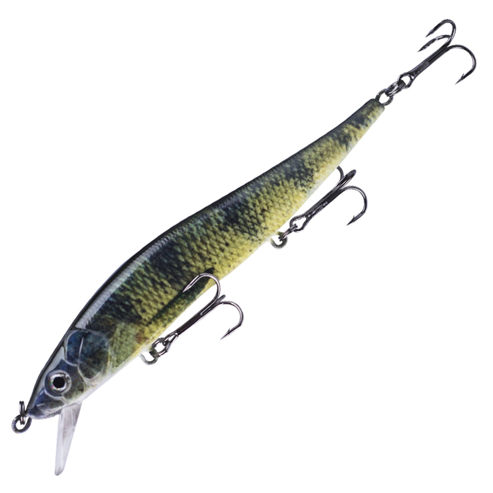 Hard Fishing Lures Sinking Minnow Swing Bait with 3D Realistic Eyes ...