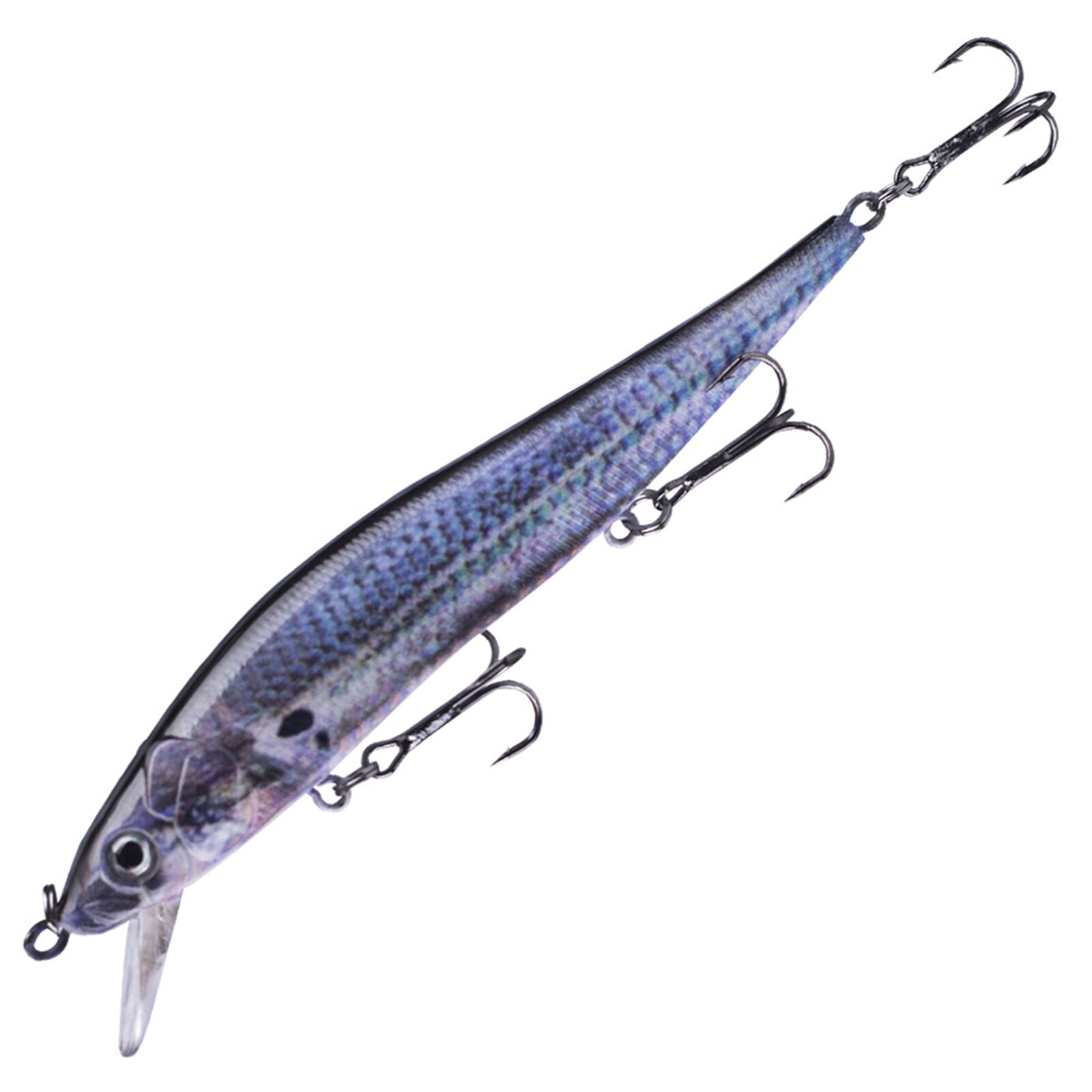 Hard Fishing Lures Sinking Minnow Swing Bait with 3D Realistic Eyes ...