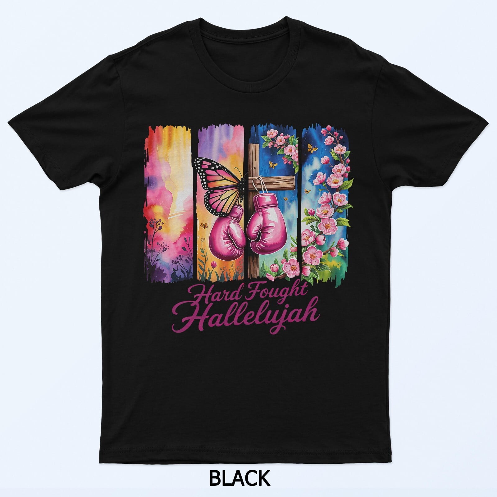Hard Fought Hallelujah Christian Faith Inspired Lake Graphic Shirt ...