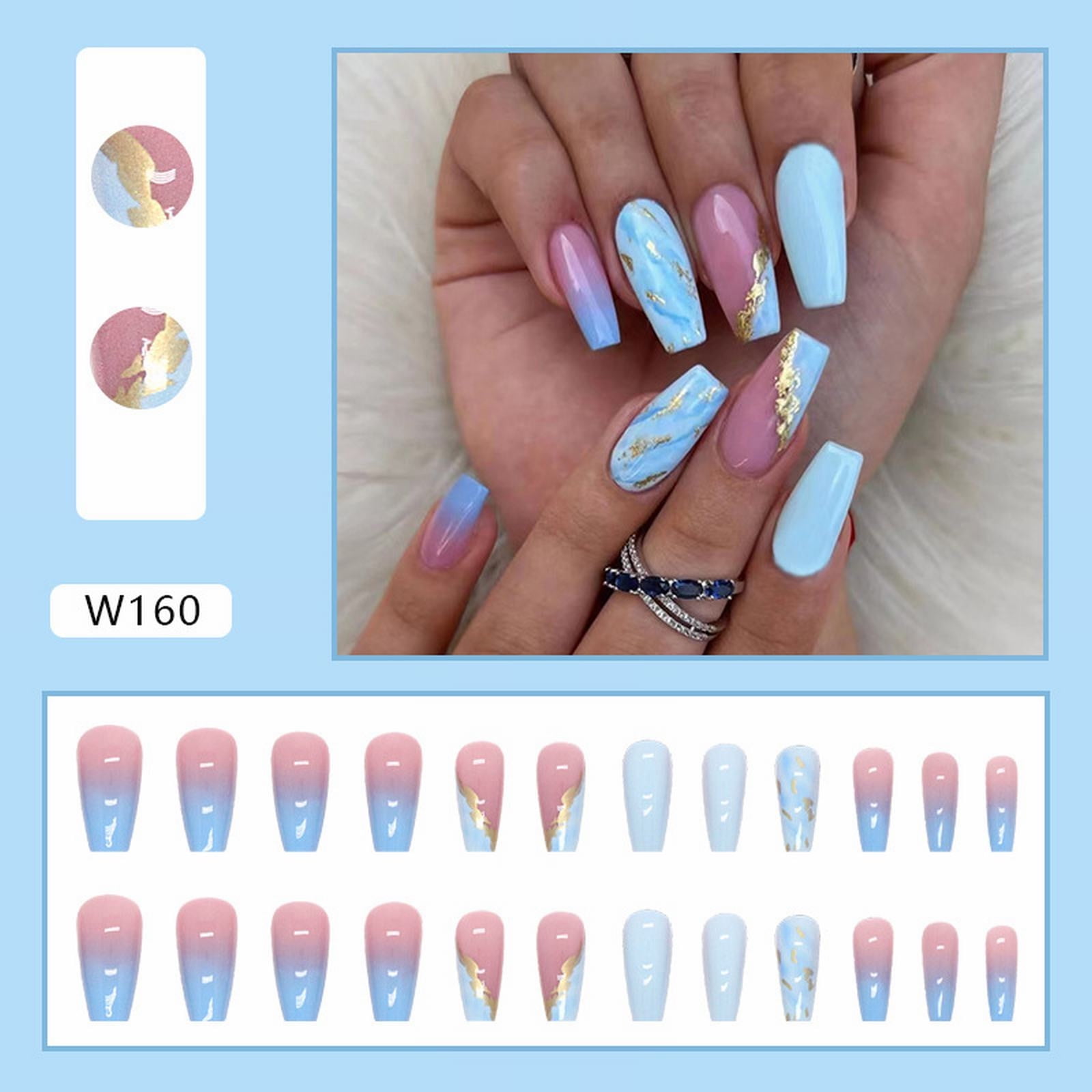 Hard Gel Forms Acrylic Nails Tips Coffin Long Full Well Nail Tips ...