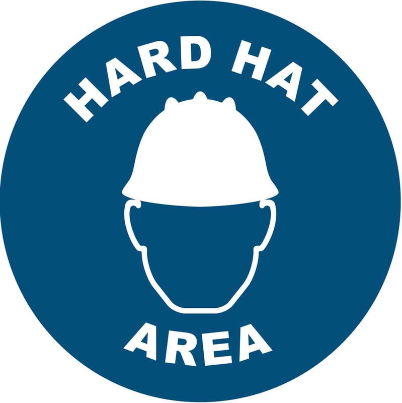 Hard Hat Area Decal Metal Signs 12 Inch Rust Free Aluminum,Uv Ink ...