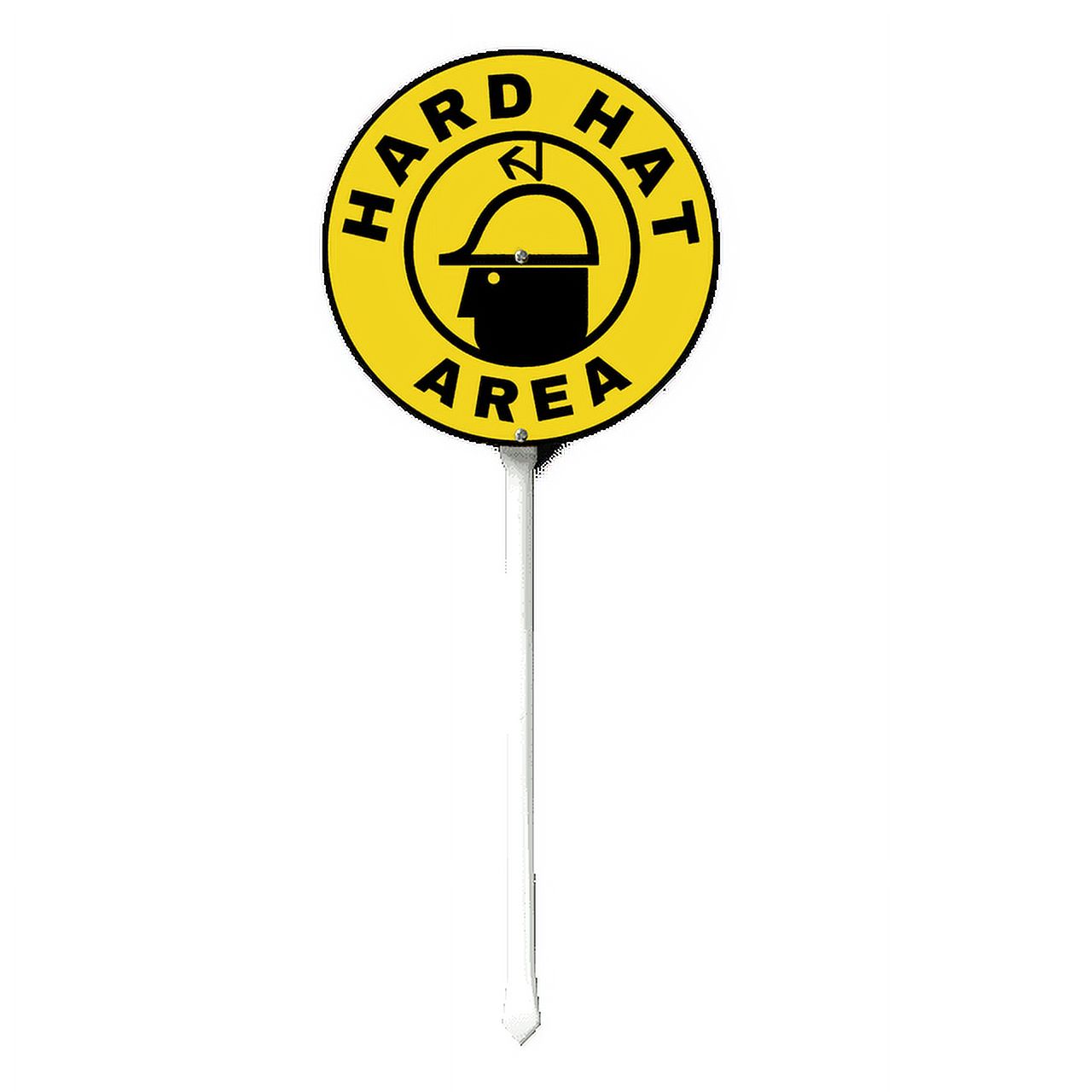 Hard Hat Area Sign Yard Stake Outdoor,Aluminum,Metal Stakes Included ...