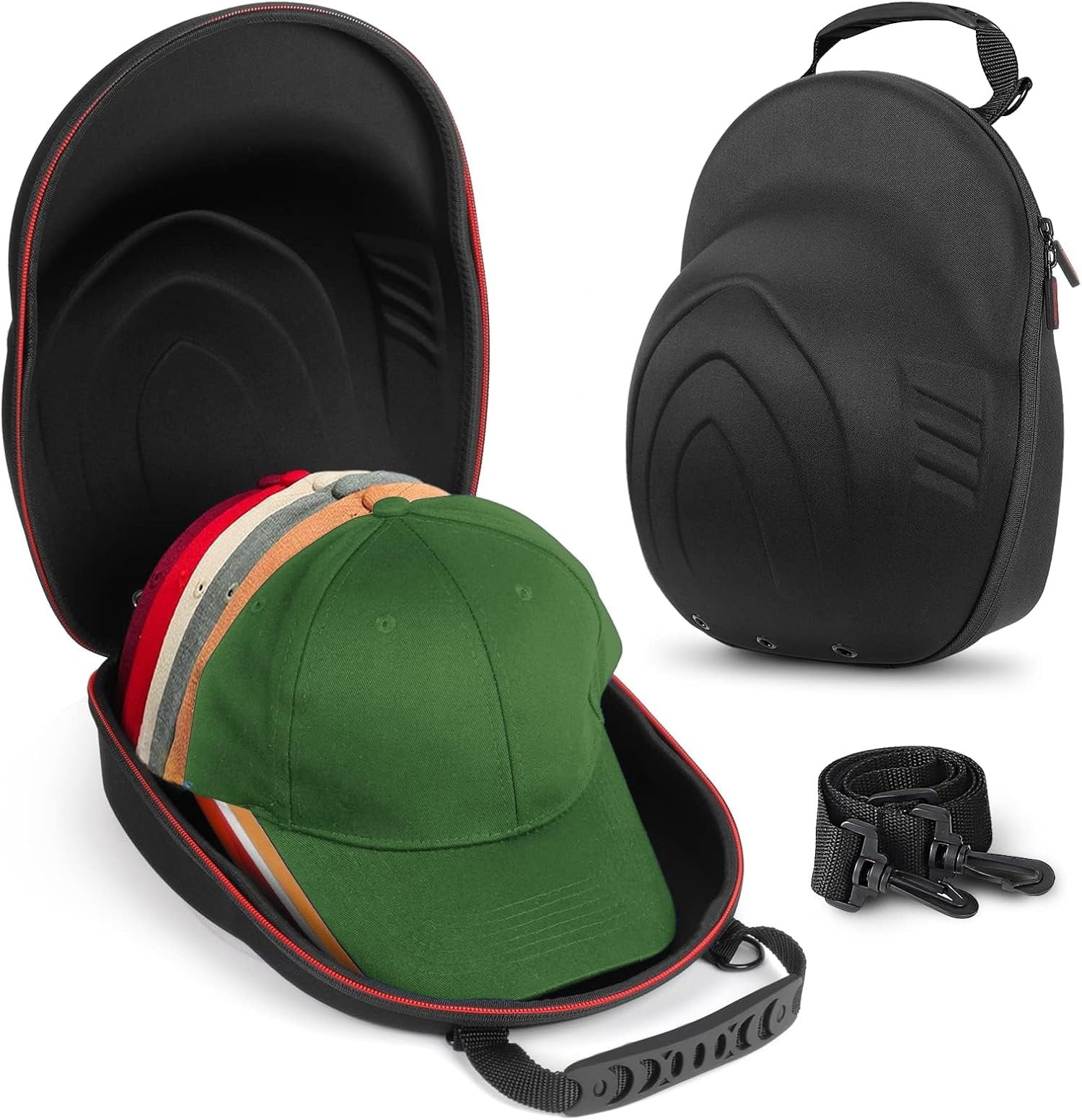 Hard Hat Case for Baseball Caps, Baseball Hat Organizer with Carrying ...