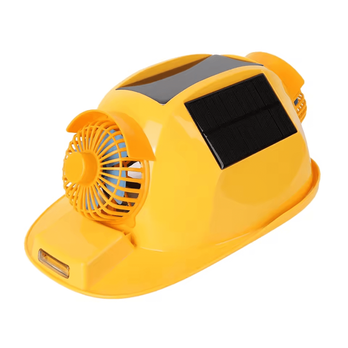 Hard Hat Double Fan Helmet with Light Solar Safety Helmet for ...