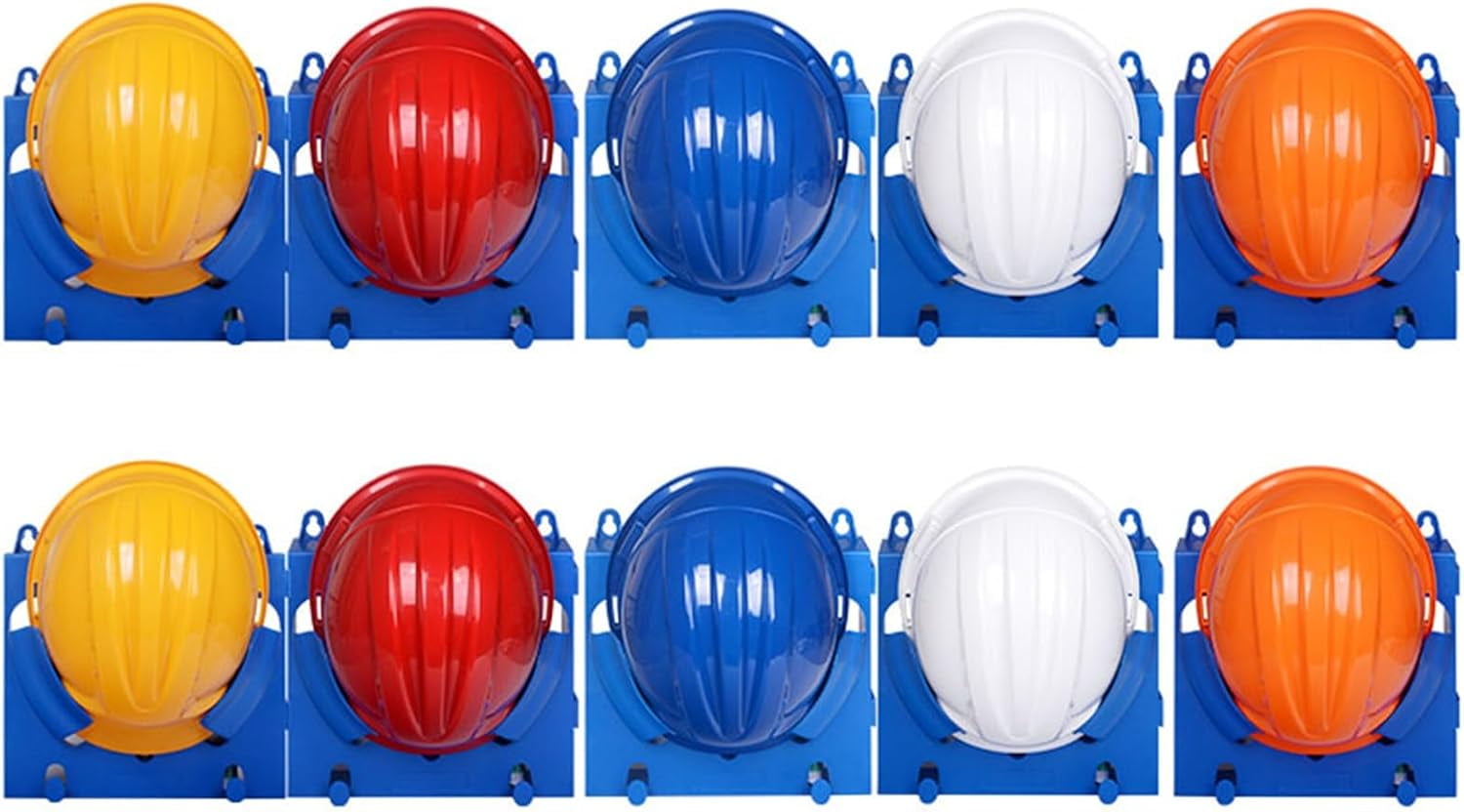 Hard Hat Rack Wall Mount 2 3 4 5 6 8 12 Pack, Construction Helmet ...