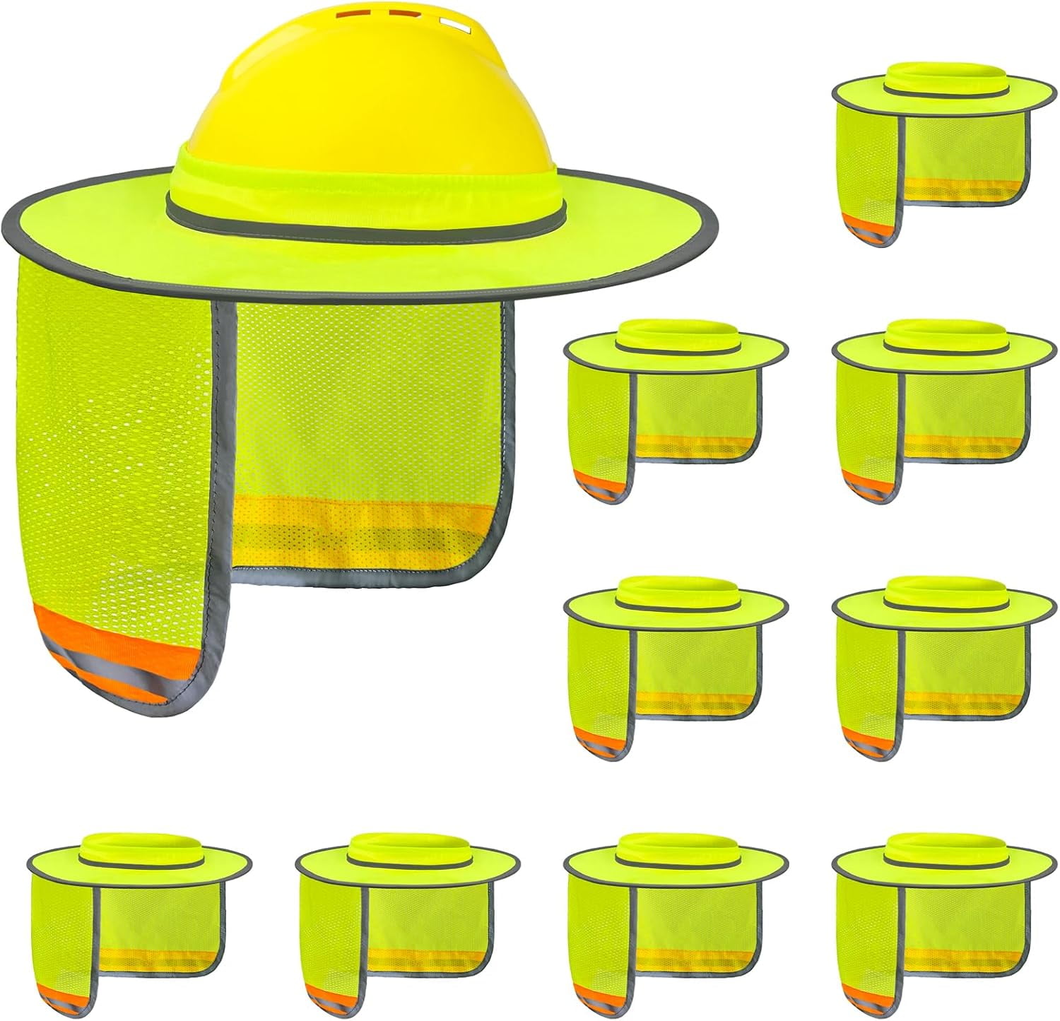 Hard Hat Sun Shade Full Brim, Hard Hat Accessories with Reflective ...