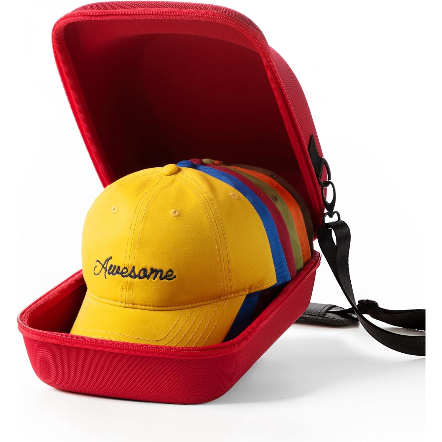 Hard Hat Travel Case – Storage for Baseball Caps with Carrying Handle ...