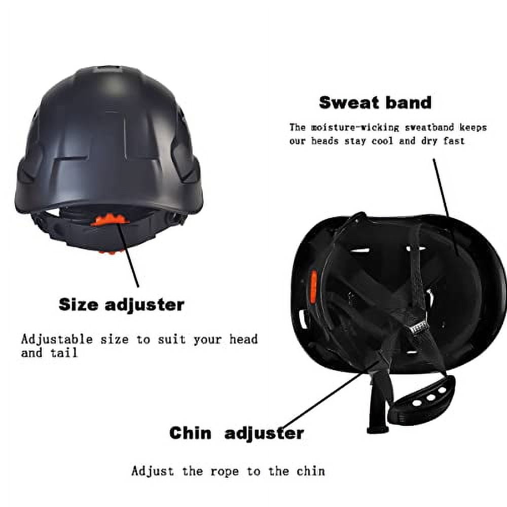 Hard Hats for Construction Safety Helmet with Visor 6-Point Adjustable ...