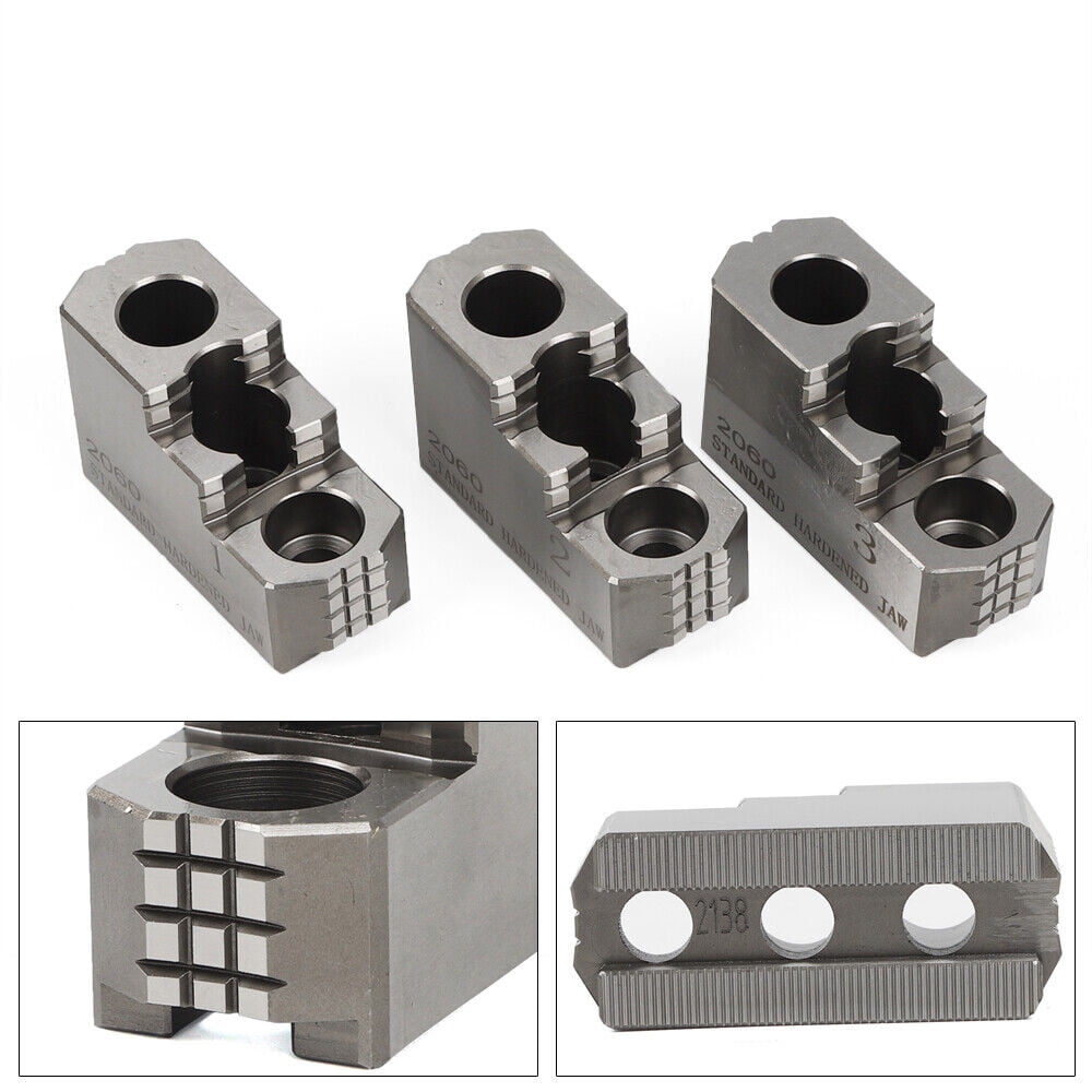Hard Jaws 8'' Fits for Kitagawa B208 Type 1.5mmx60° CNC Lathe 3 Set ...