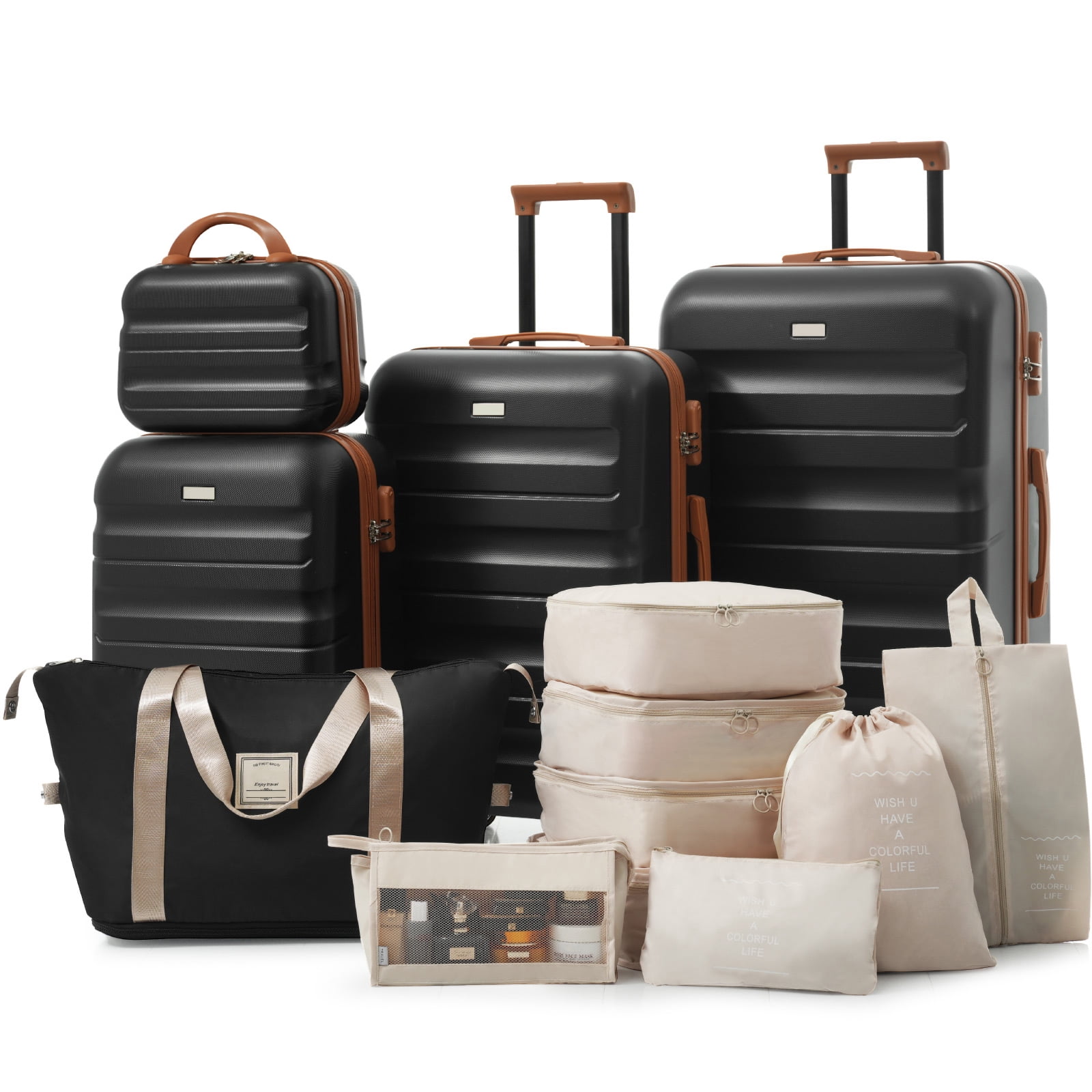 Hard Luggage Case Hardshell ABS Luggage Set - Lightweight & Durable ...