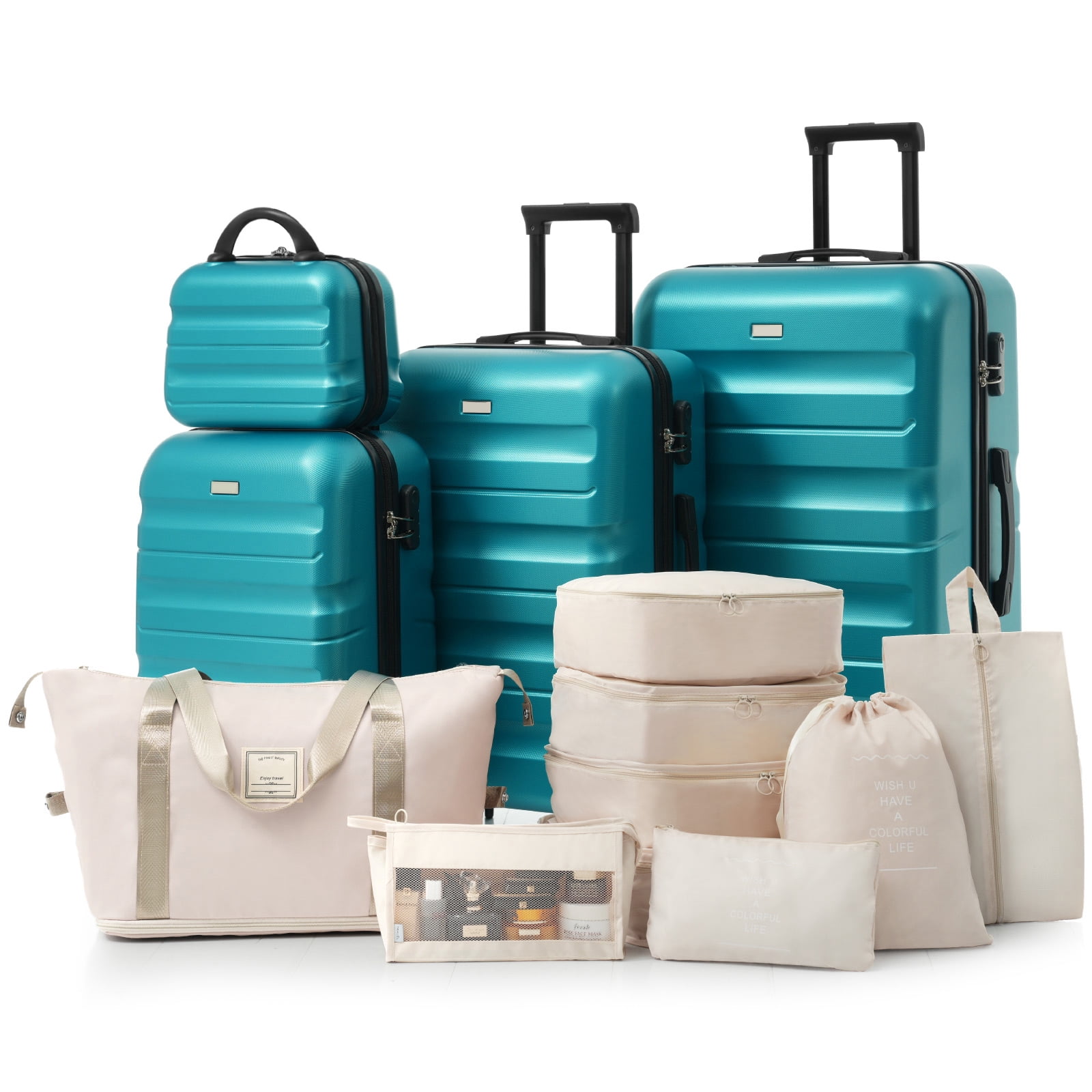 Hard Luggage Case Hardshell ABS Luggage Set - Lightweight & Durable ...