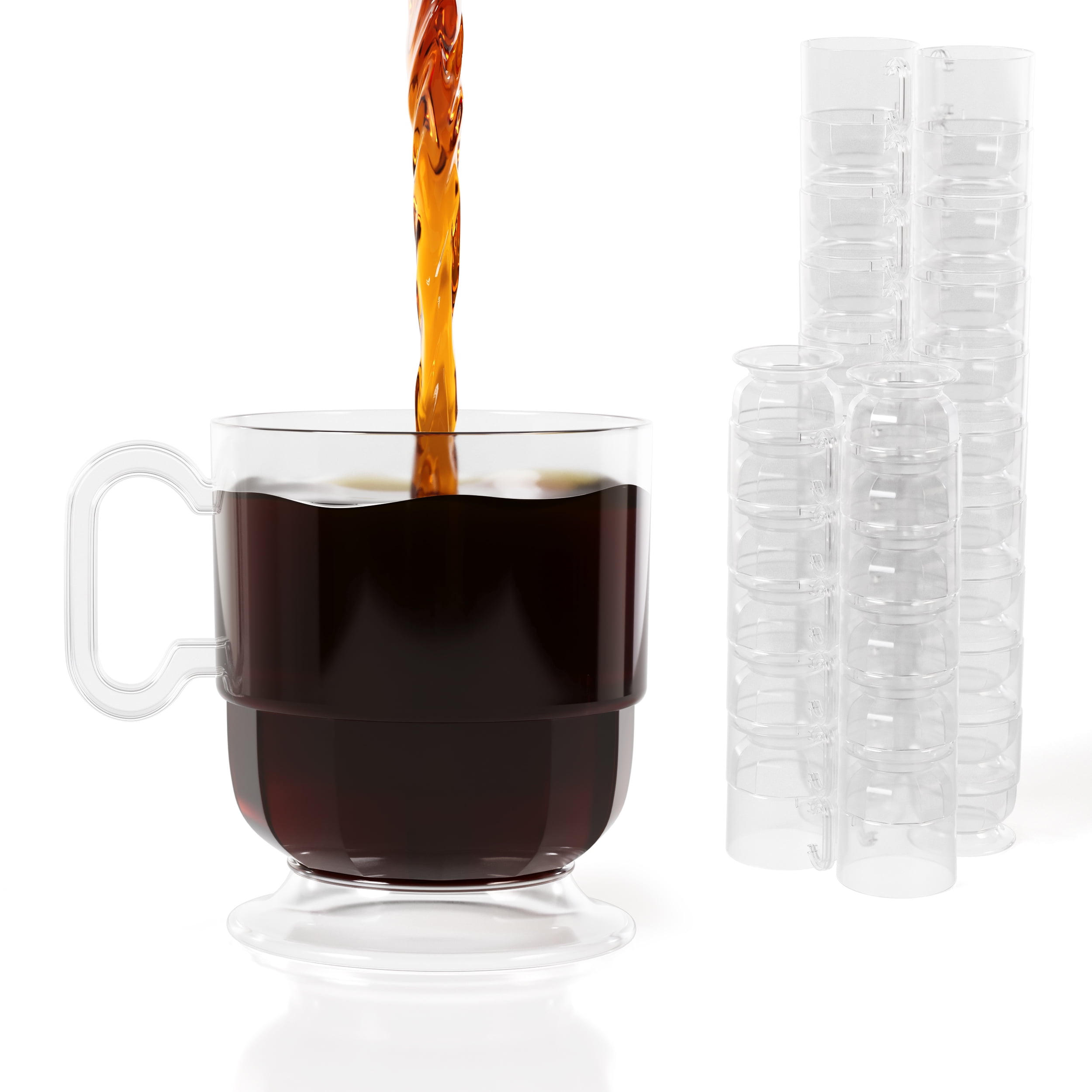 Crown Display Clear 8 Oz Plastic Disposable Mugs, Set of 40 - Walmart.com