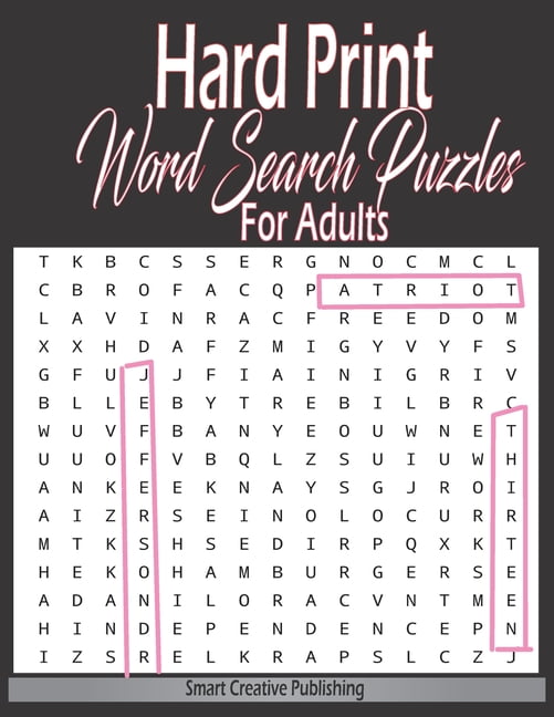 Hard Print Word Search Puzzles For Adults: hardest themed Puzzles to ...