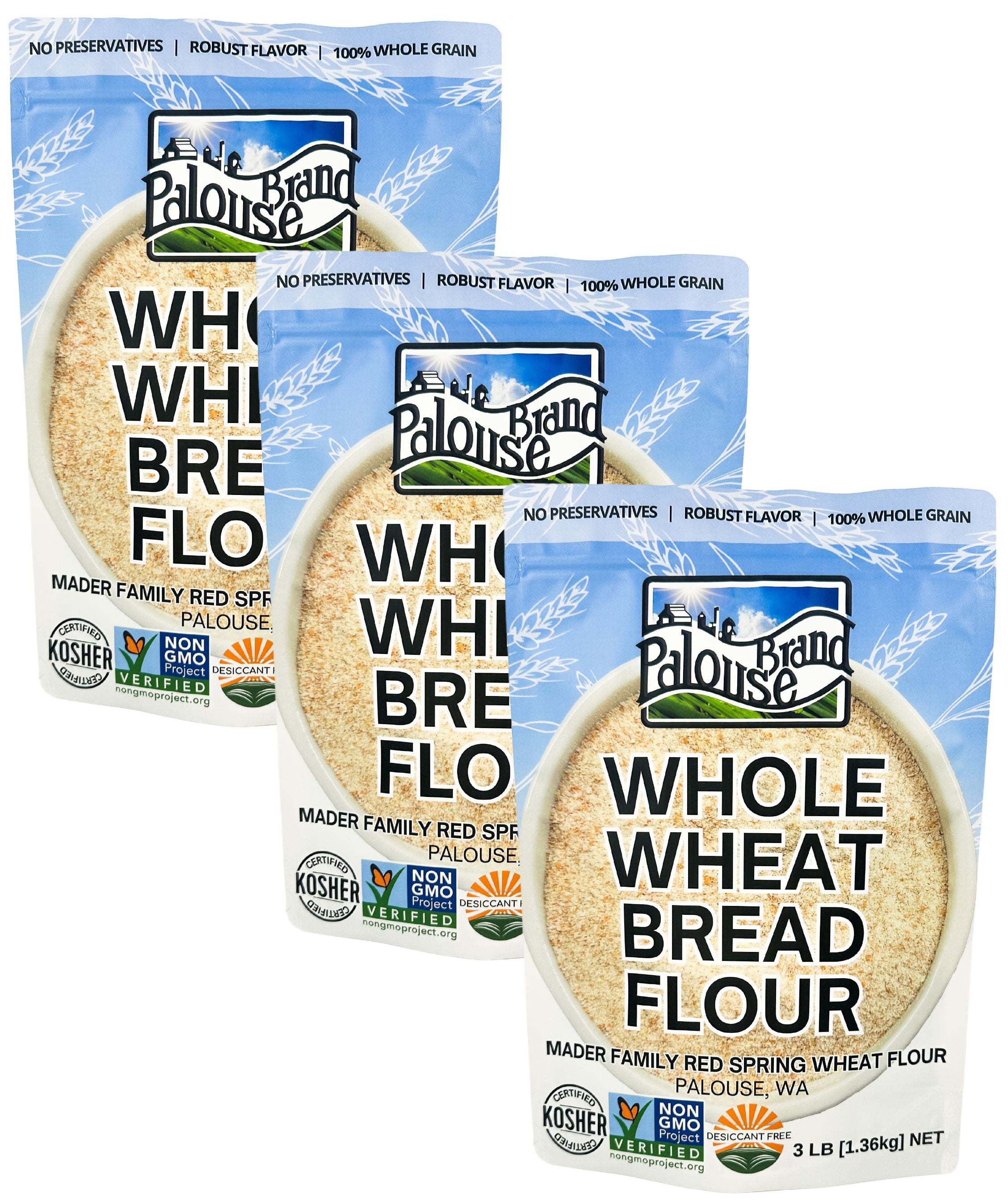 Certified Glyphosate Residue Free Hard Red Spring Wheat Flour | 9 LBS ...