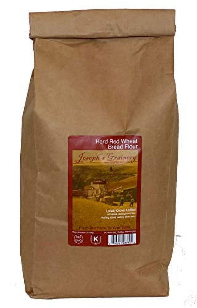 Hard Red Whole Wheat Flour,8 lbs, Joseph's Grainery Freshly Ground ...