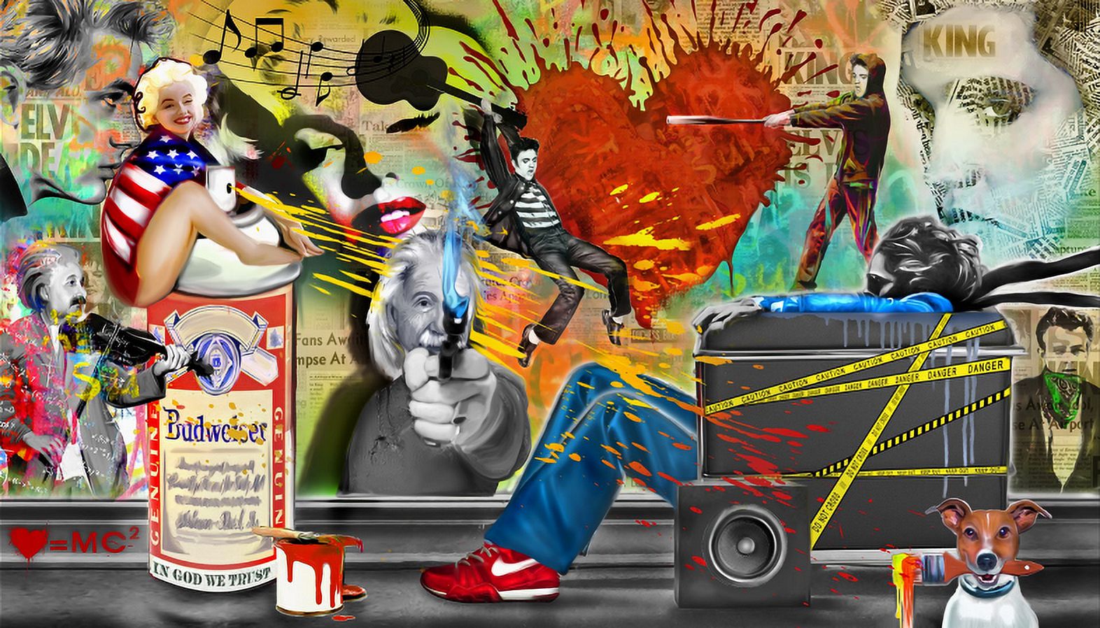 Hard Rock Music Painting by Marc Rudinsky - Acrylic - Size: 48"L x 72"W ...