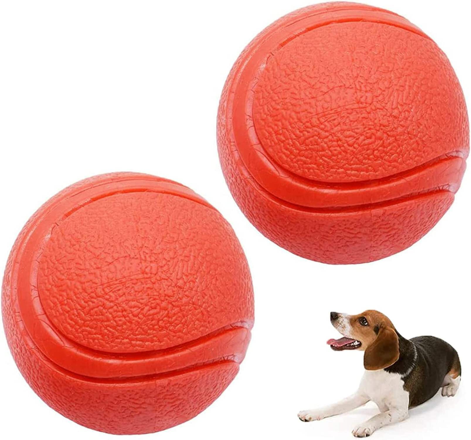 Hard Rubber Balls for Dogs,Dog'S Solid Rubber Bouncy Ball Bite ...