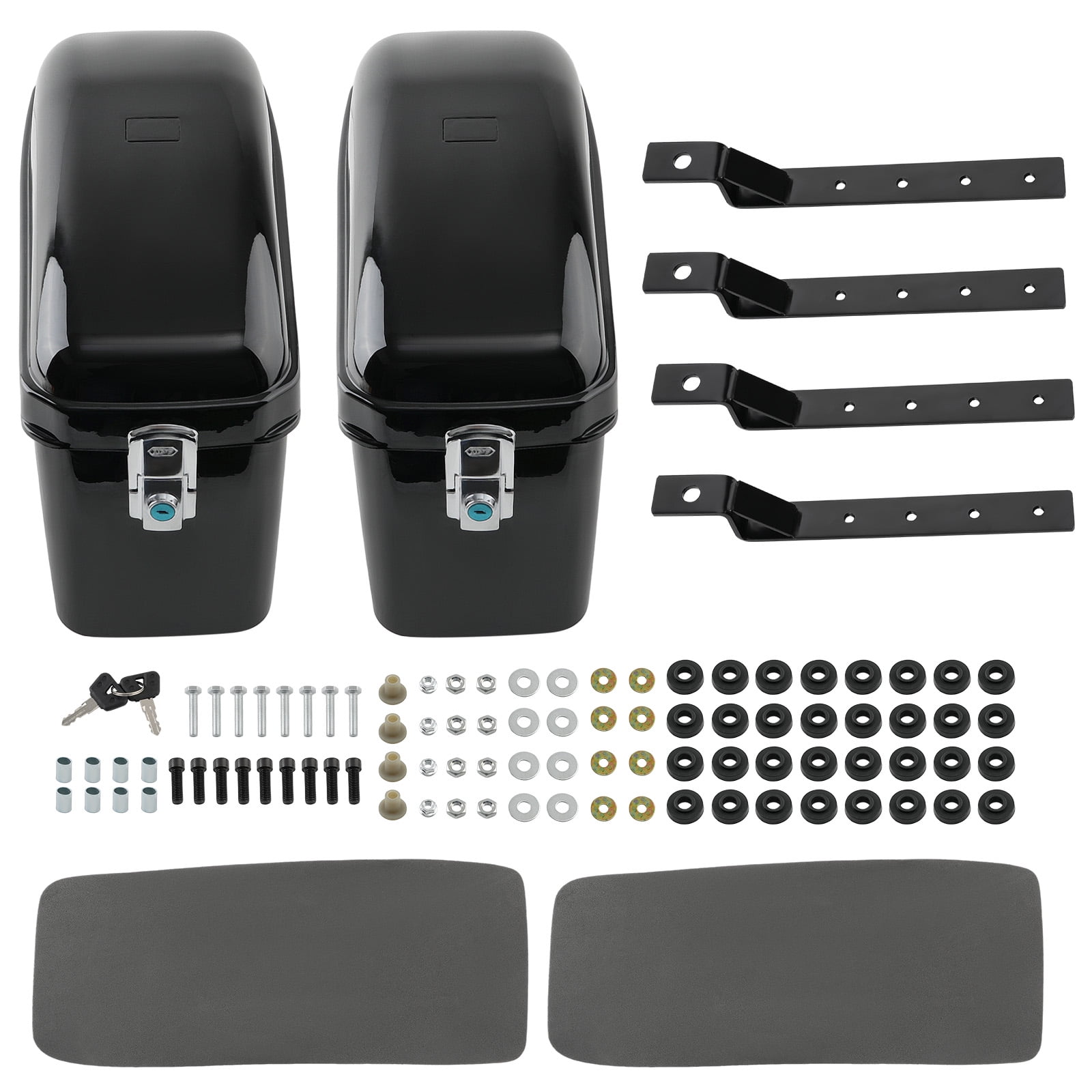 Hard Saddlebags Motorcycle Universal Luggage For Harley Honda Yamaha ...