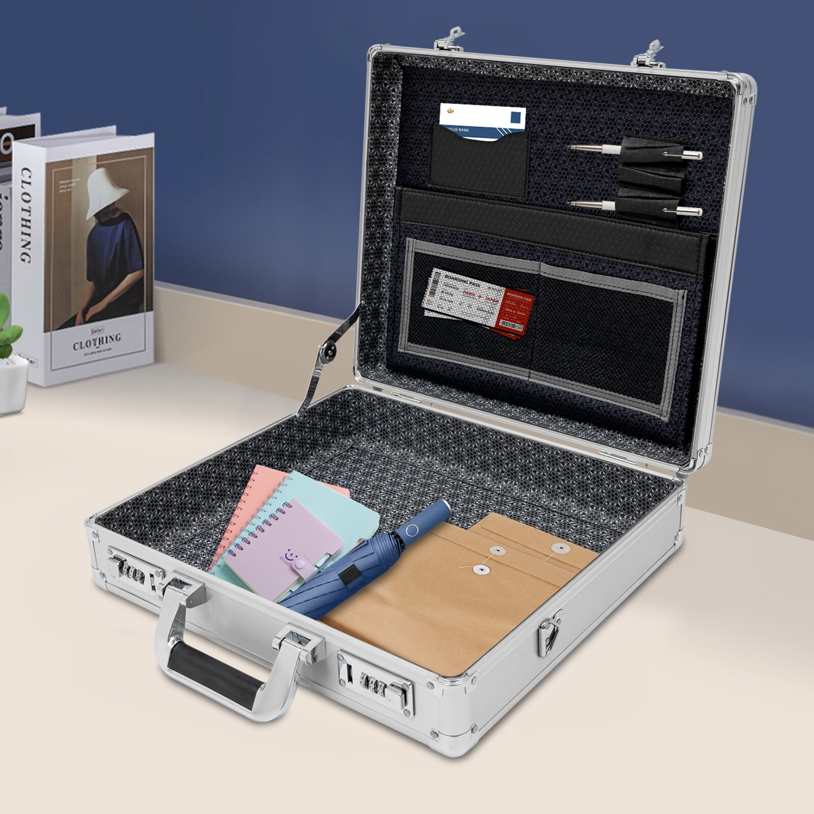 Briefcases for Bussiness Men and Women Locking Briefcase, Hard Security ...