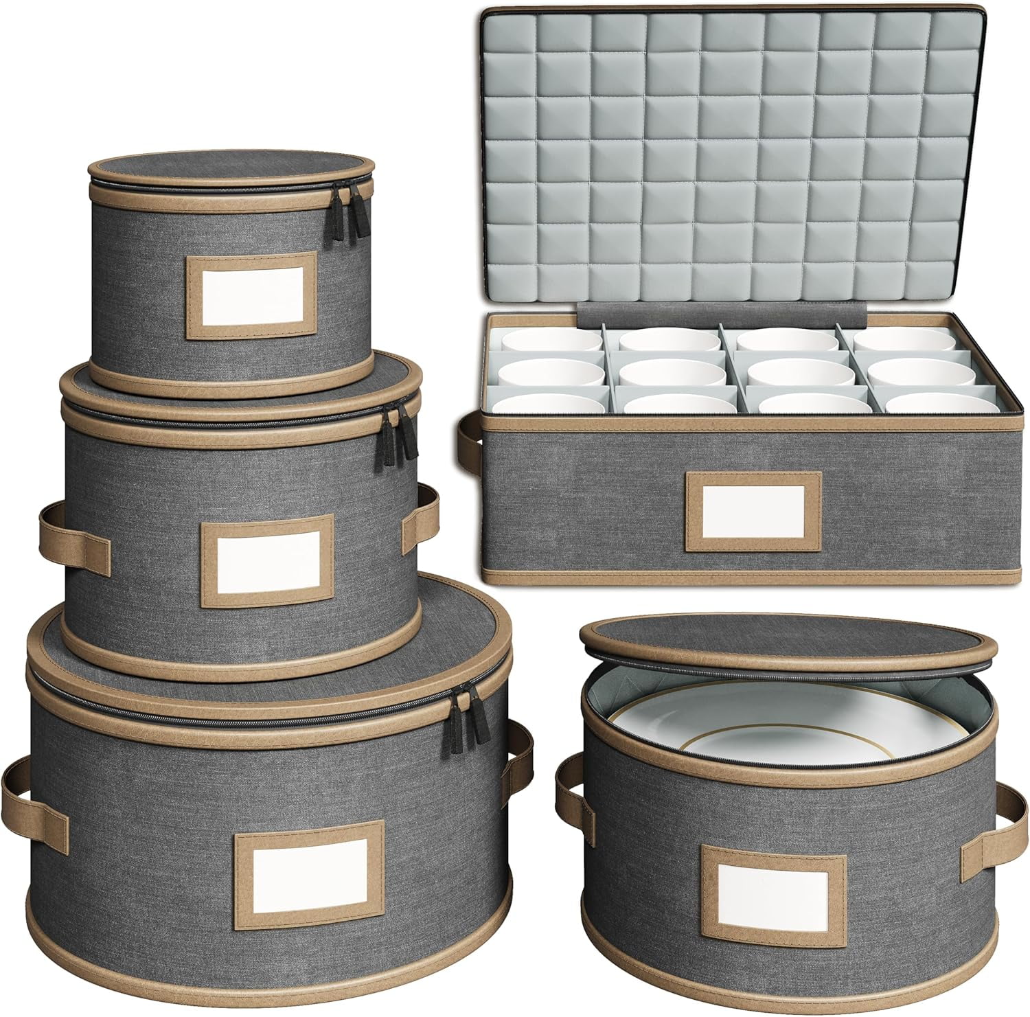 Hard Shell China Storage Containers – 5 Piece Set for Storing Dinner ...