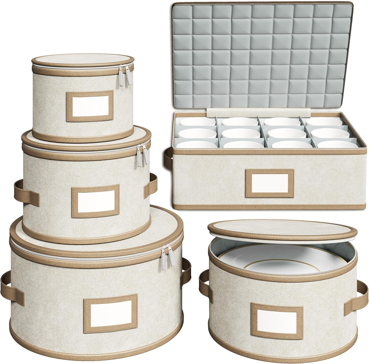 Hard Shell China Storage Containers – 5 Piece Set for Storing Dinner ...