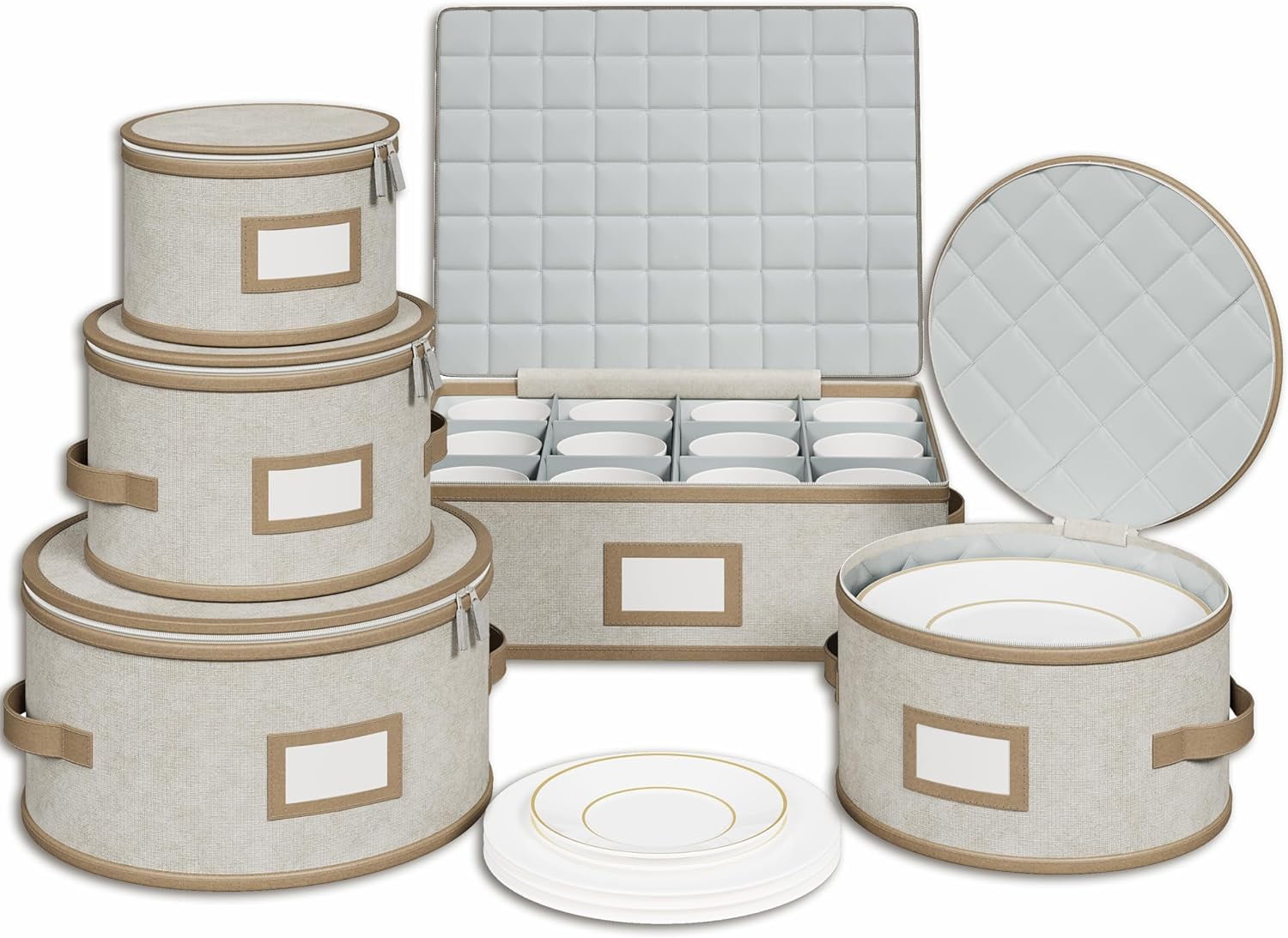Hard Shell China Storage Containers – 5 Piece Set for Storing Dinner ...