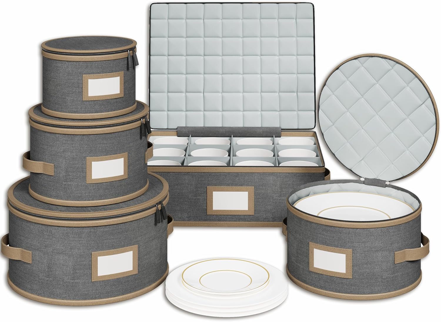 Hard Shell China Storage Containers – 5 Piece Set for Storing Dinner ...