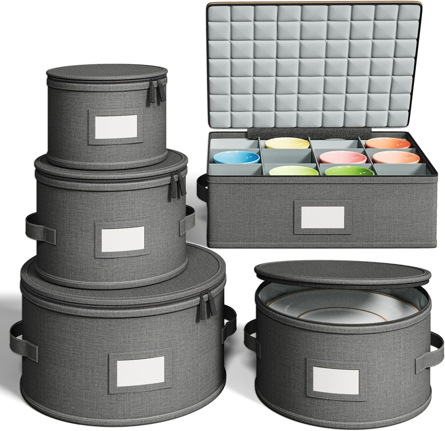 Hard Shell China Storage Containers – 5 Piece Set for Storing Dinner ...