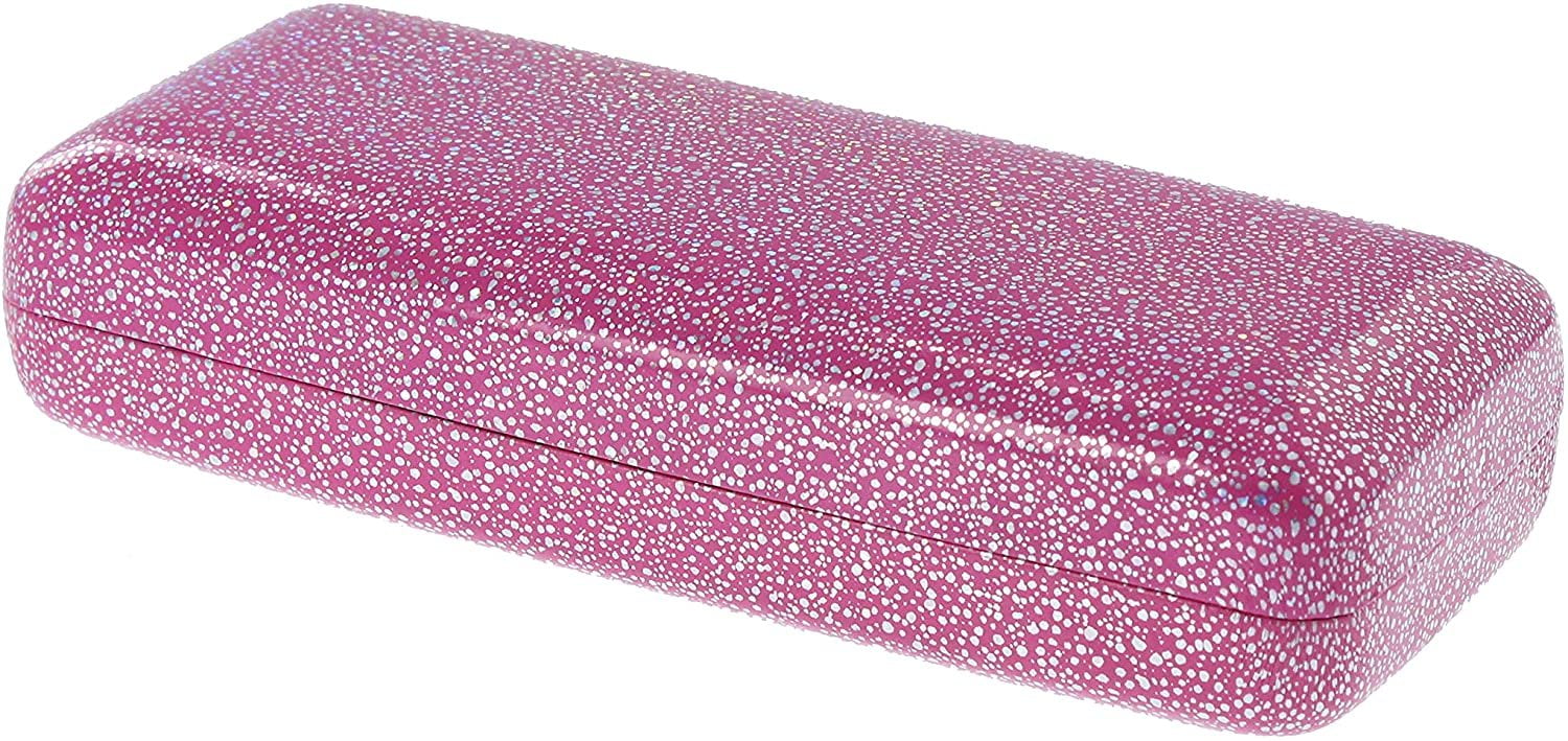 Hard Shell Eyeglass Case Clamshell Fits Small to Medium Frame Glasses ...