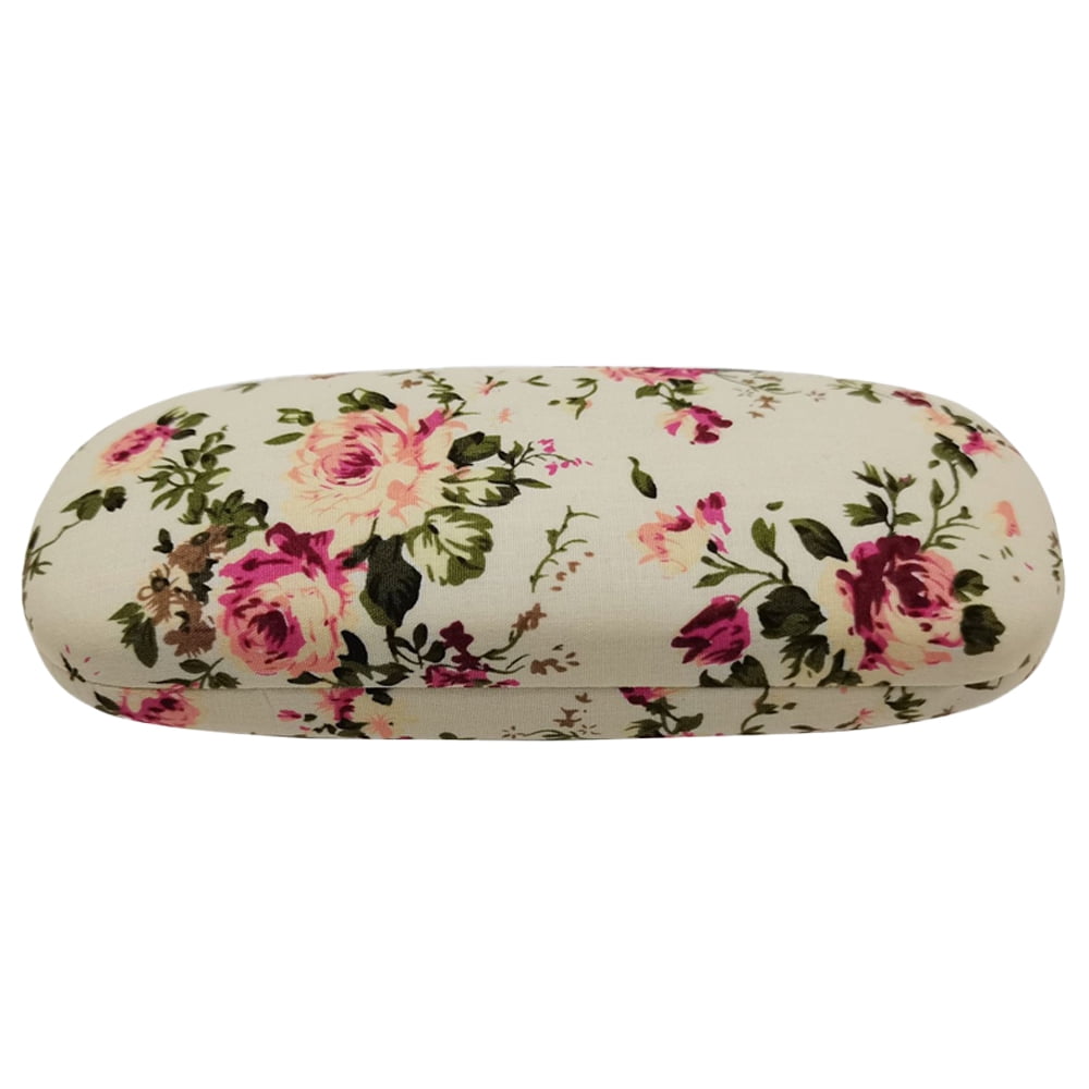 Hard Shell Eyeglass Case Flower Glasses Case Floral Fabric Women ...