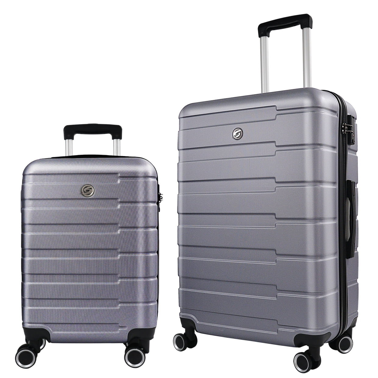 Hard Shell Luggage with Secure Lock Set of 2, 20-Inch Travel Suitcase ...