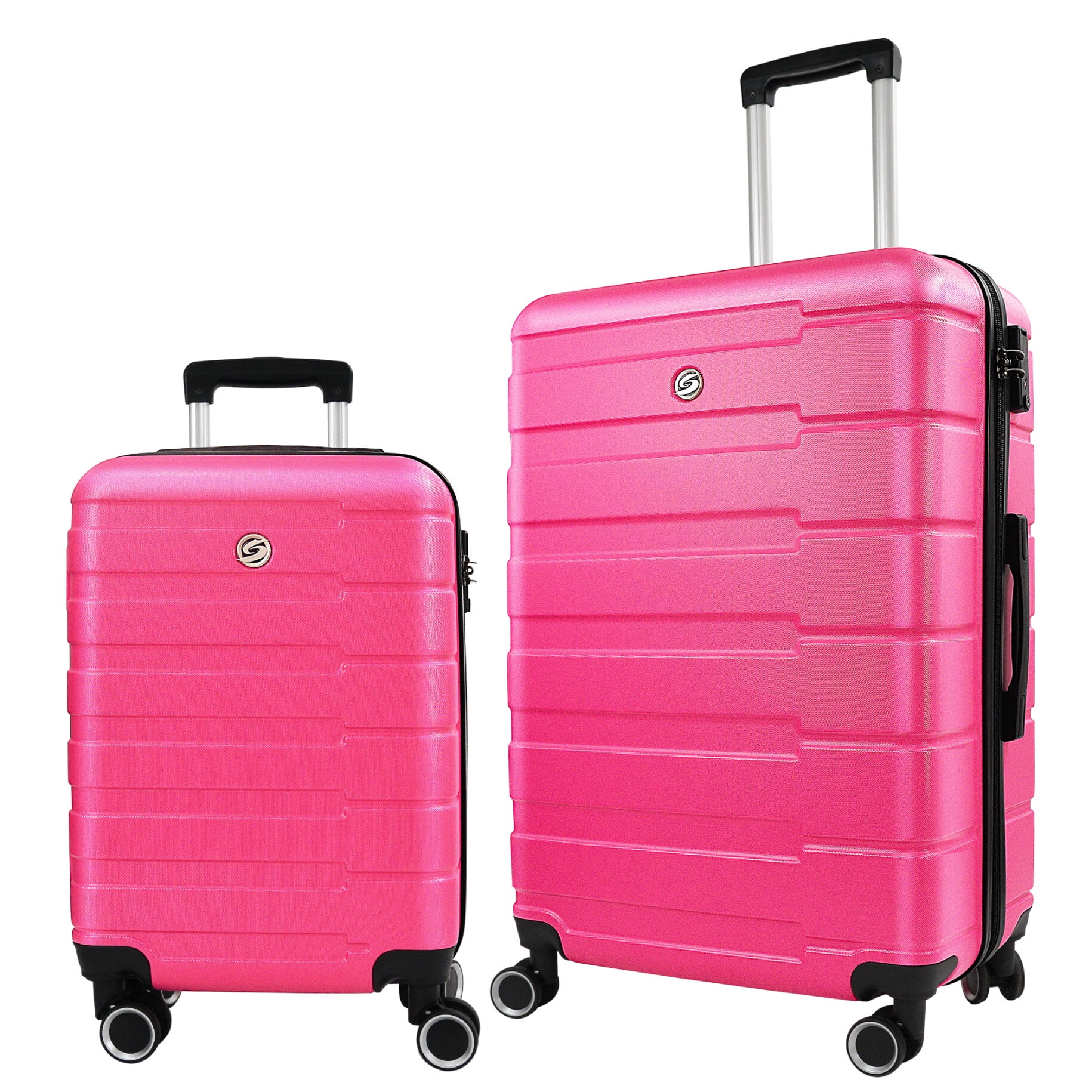 Hard Shell Luggage with Secure Lock Set of 2, 20-Inch Travel Suitcase ...