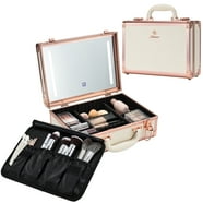 Walmart Hard Shell Cosmetic Travel Case for Makeup or Toiletries, White ...