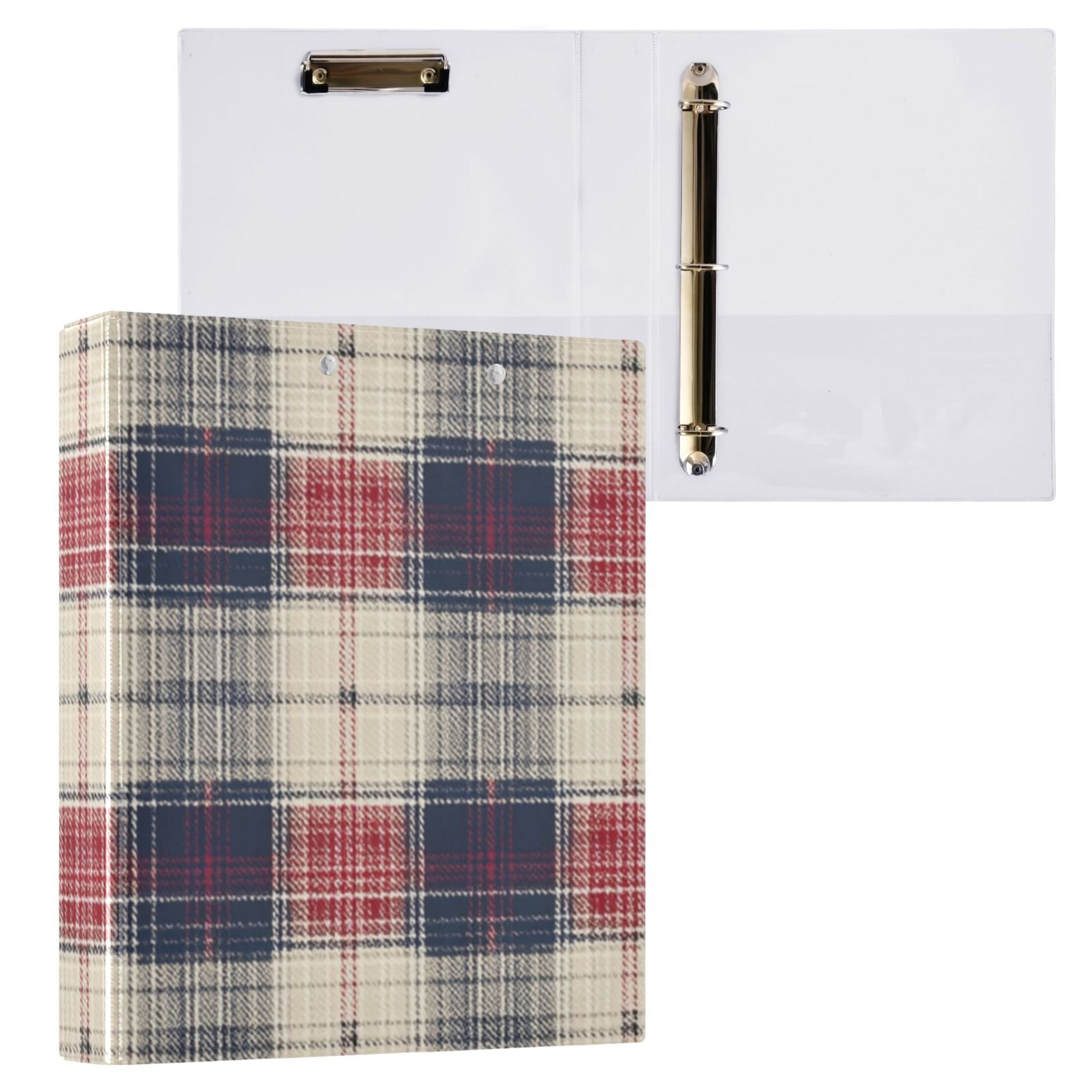 Hard Shell Ring Binder With Clip Holds 200 Sheets Office Home ...
