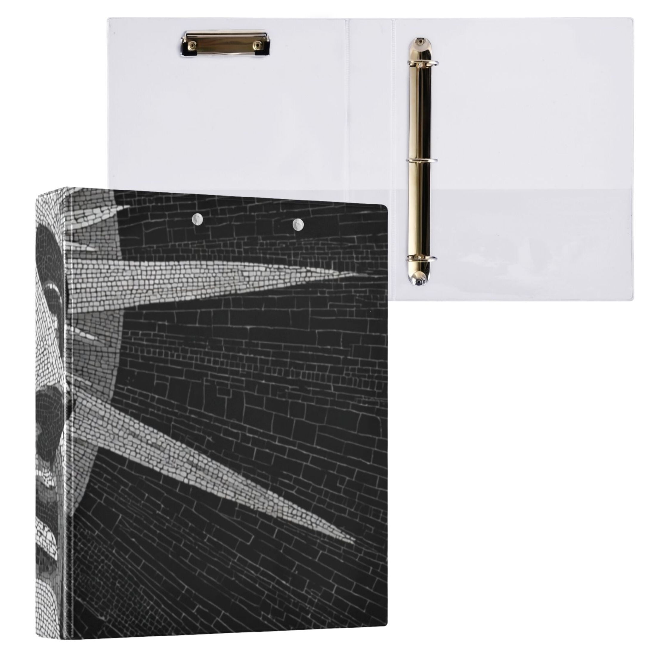 Hard Shell Ring Binder With Clip Holds 200 Sheets Office Home ...