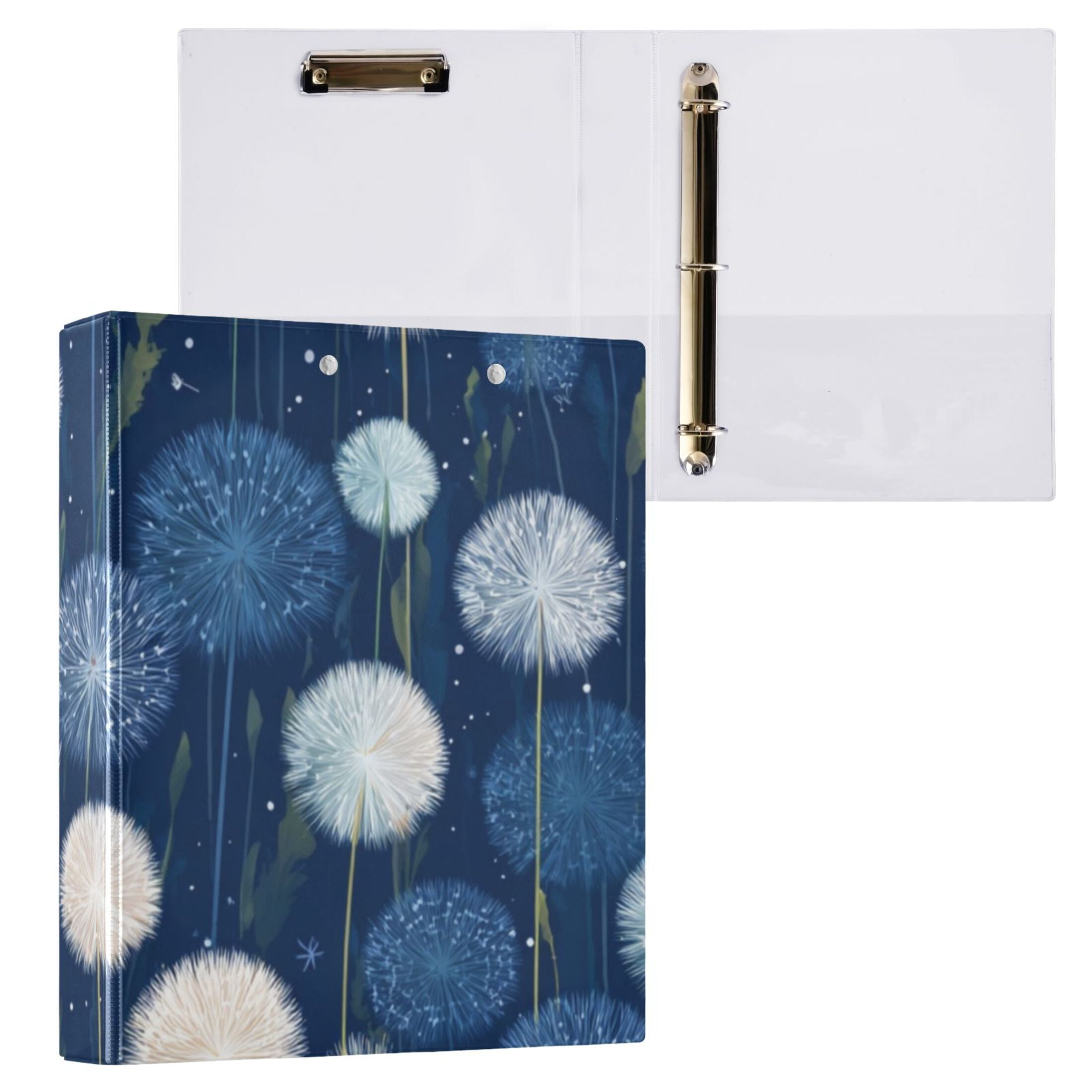 Hard Shell Ring Binder With Clip Holds 200 Sheets Office Home ...