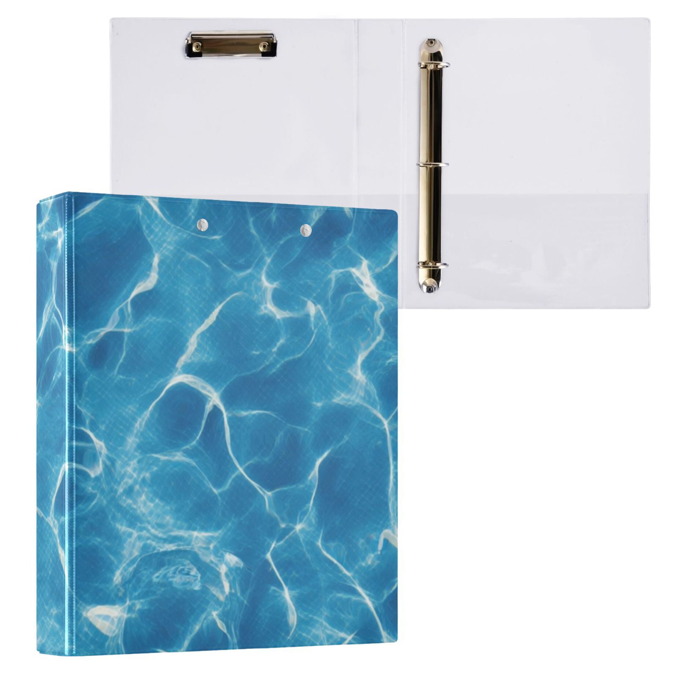 Hard Shell Ring Binder With Clip Holds 200 Sheets Office Home ...