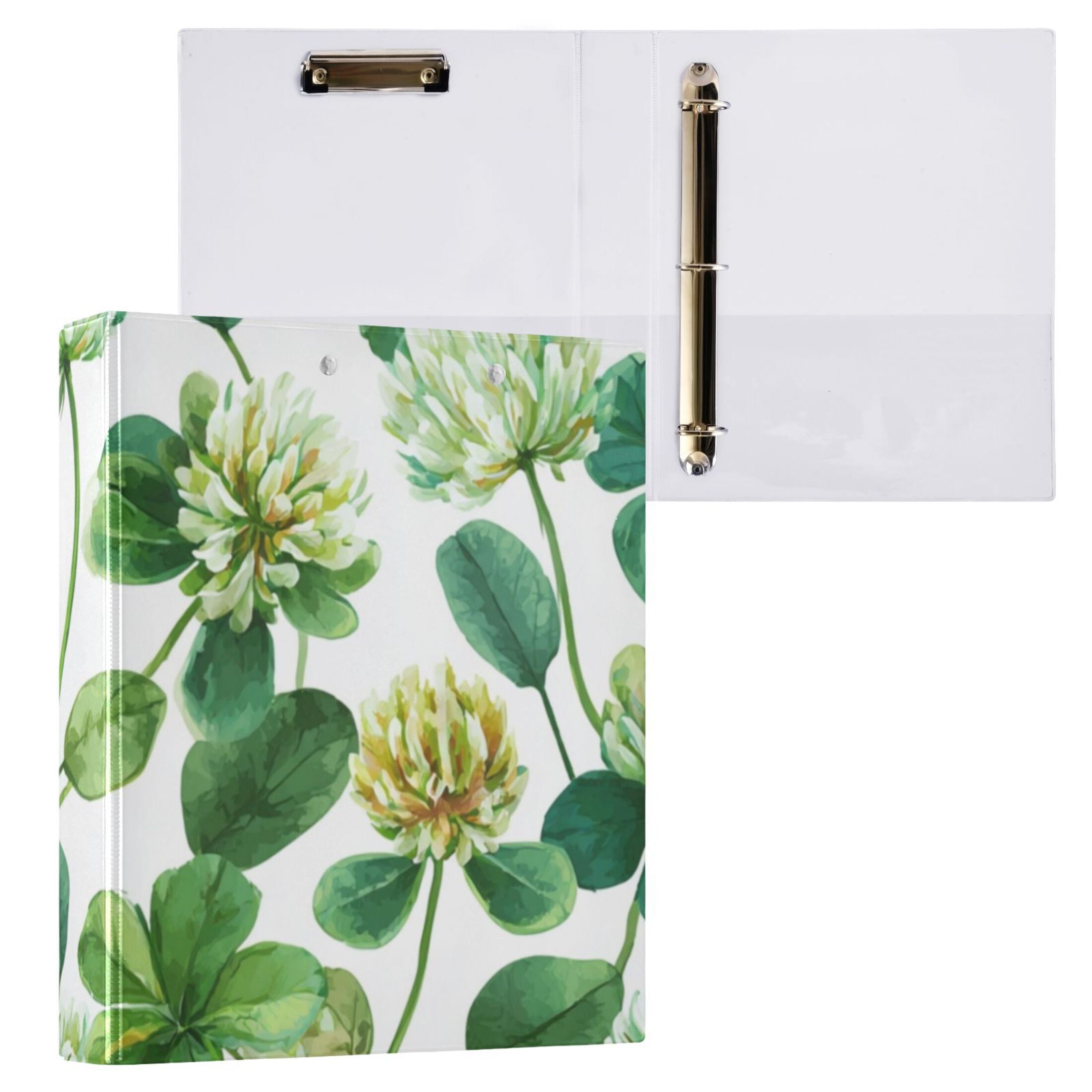 Hard Shell Ring Binder With Clip Holds 200 Sheets Office Home ...