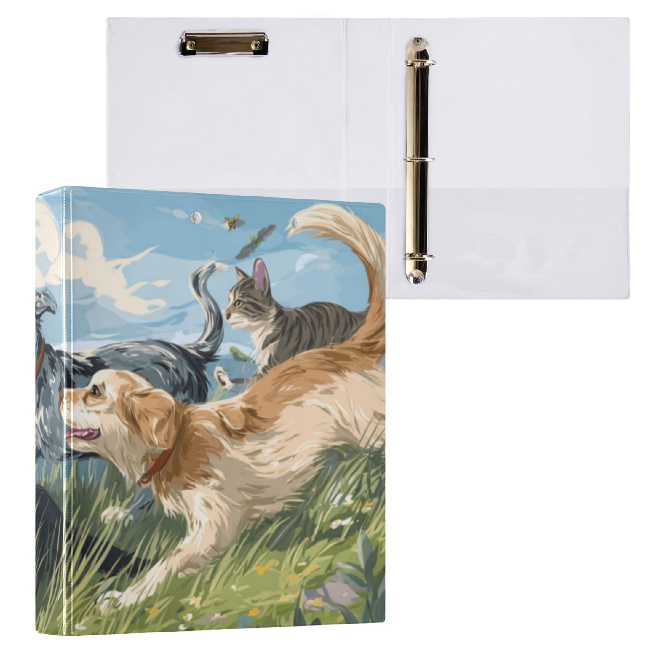 Hard Shell Ring Binder With Clip Holds 200 Sheets Office Home ...