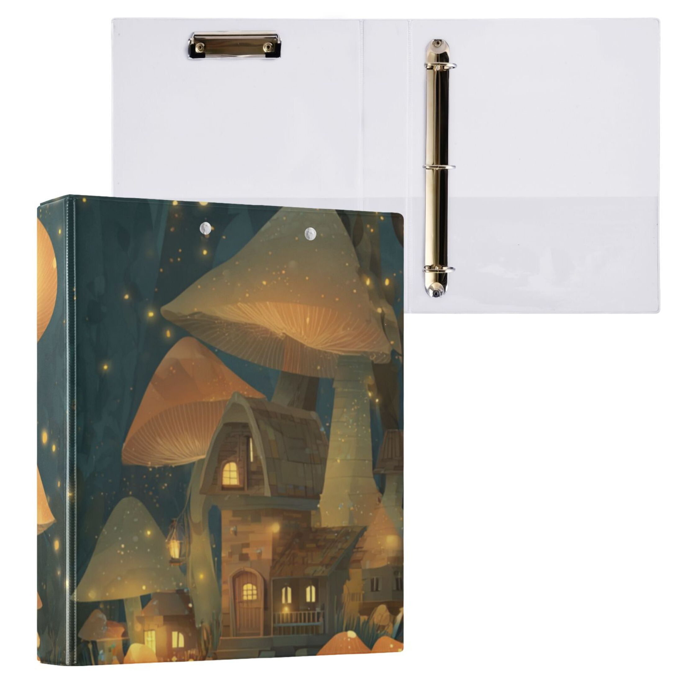 Hard Shell Ring Binder With Clip Holds 200 Sheets Office Home ...