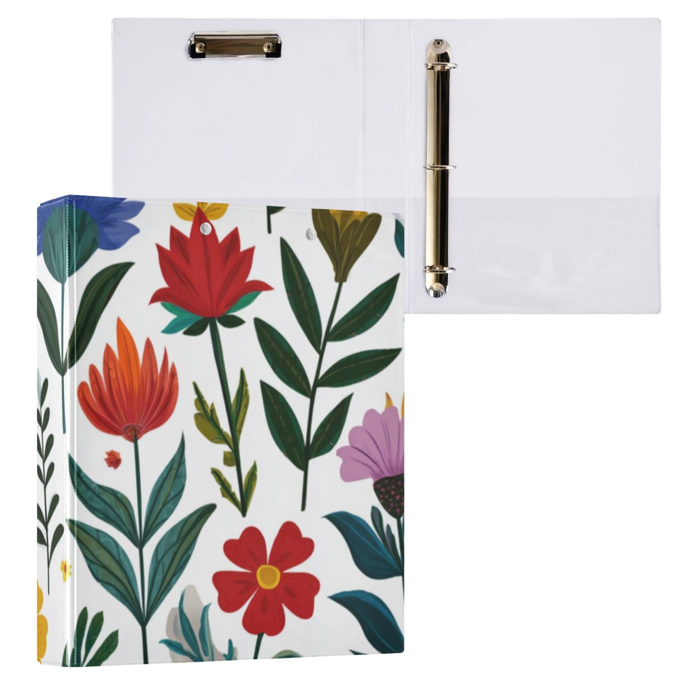 Hard Shell Ring Binder With Clip Holds 200 Sheets Office Home ...