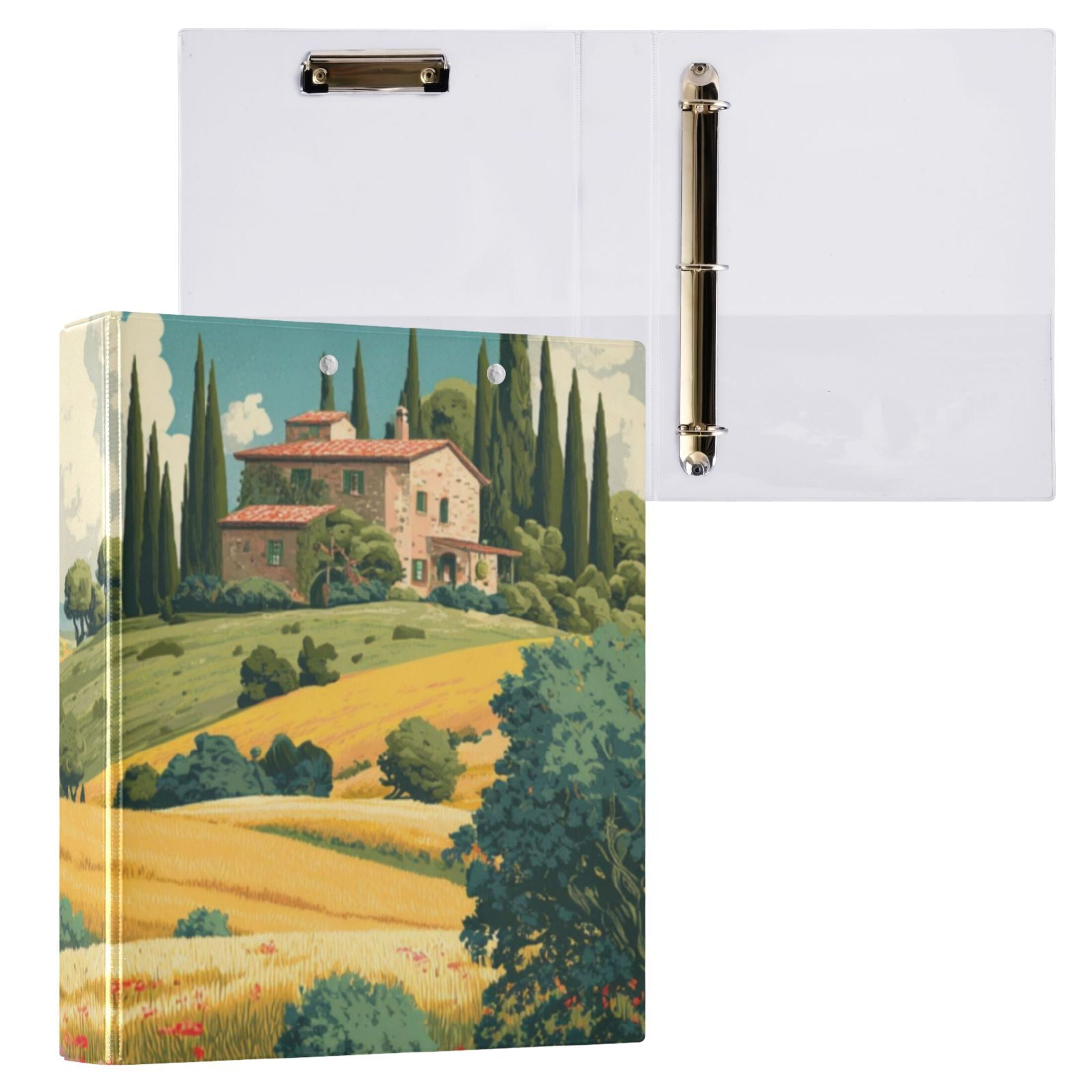 Hard Shell Ring Binder With Clip Holds 200 Sheets Office Home ...