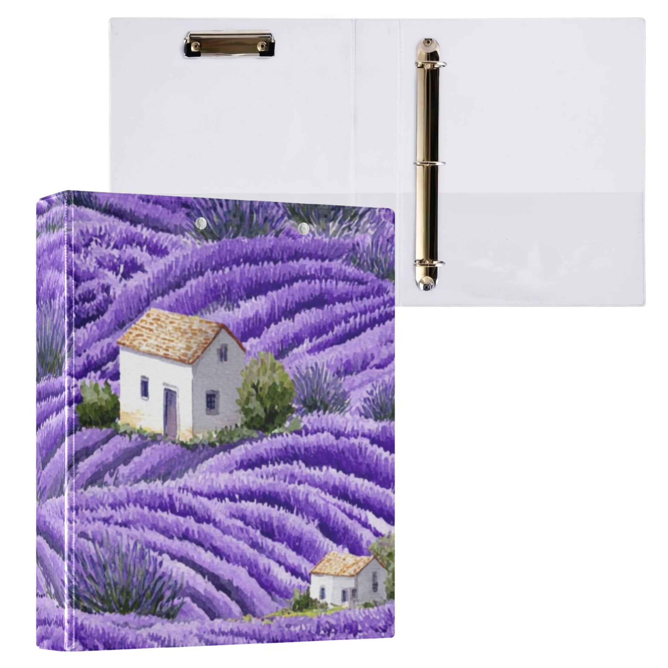 Hard Shell Ring Binder With Clip Holds 200 Sheets Office Home ...