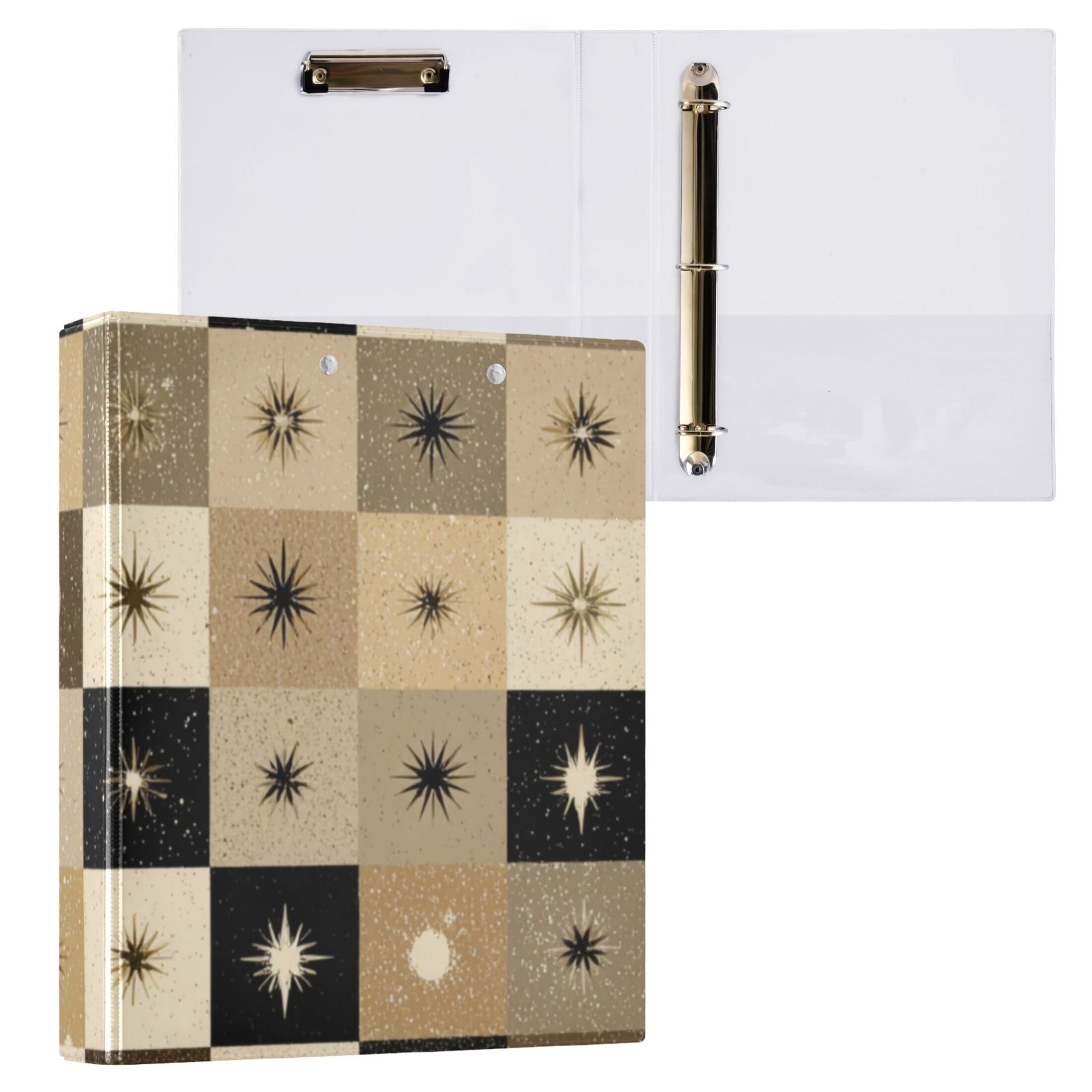 Hard Shell Ring Binder With Clip Holds 200 Sheets Office Home ...