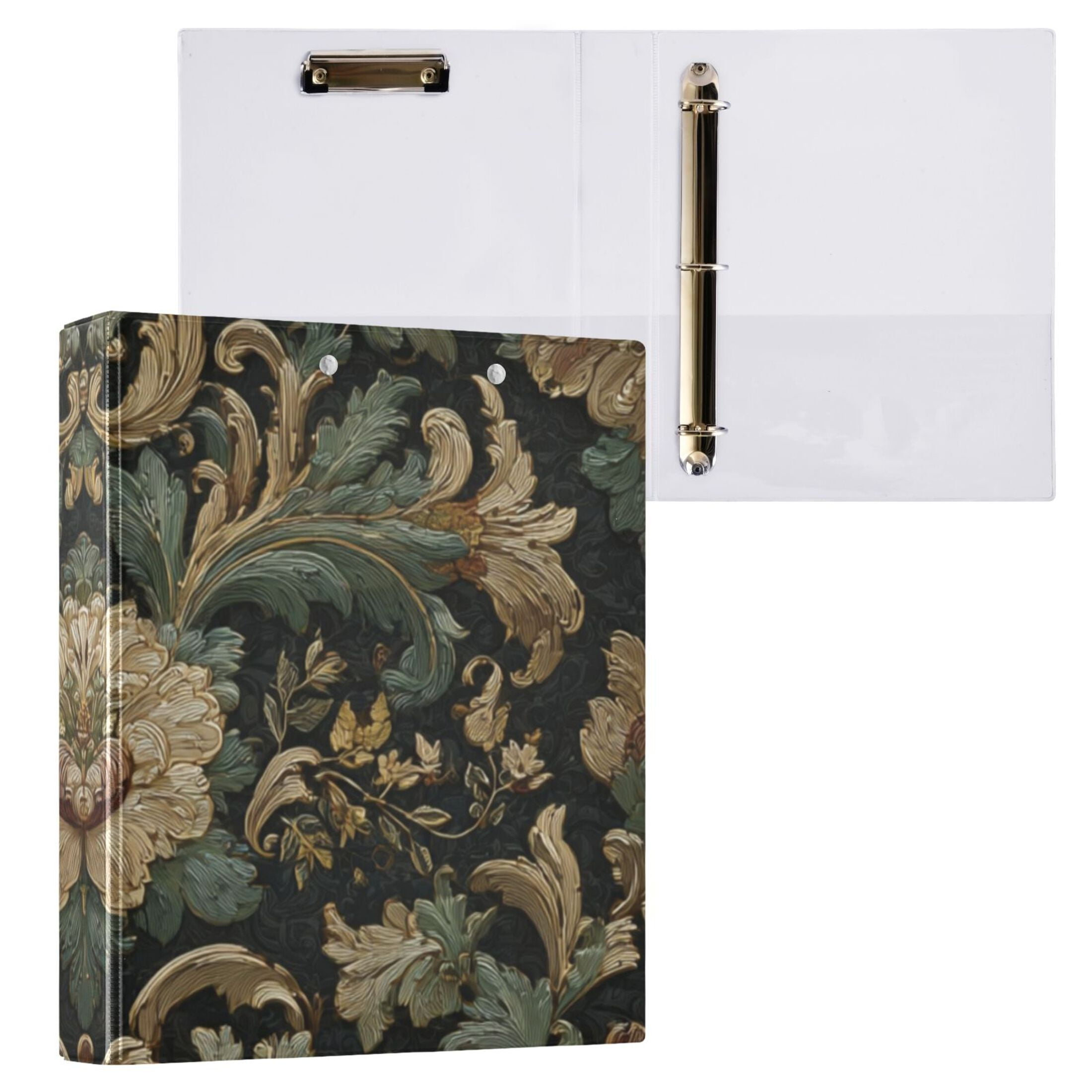 Hard Shell Ring Binder With Clip Holds 200 Sheets Office Home ...