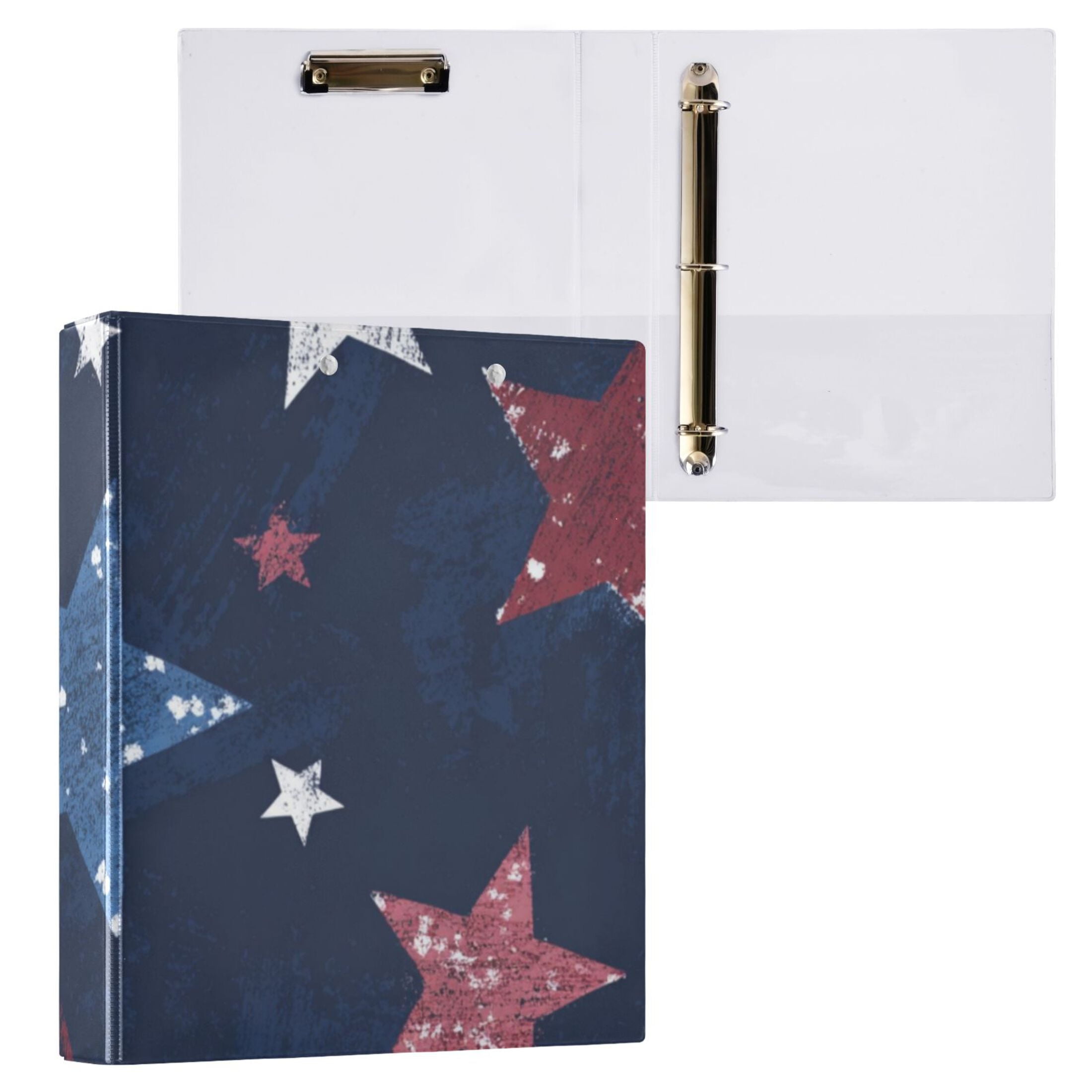 Hard Shell Ring Binder With Clip Holds 200 Sheets Office Home ...