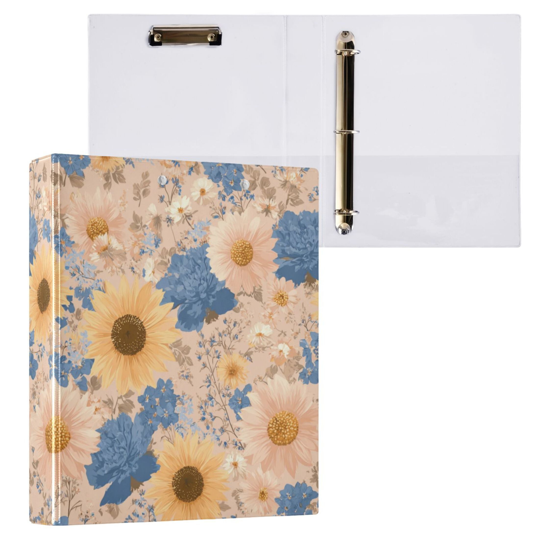 Hard Shell Ring Binder With Clip Holds 200 Sheets Office Home ...