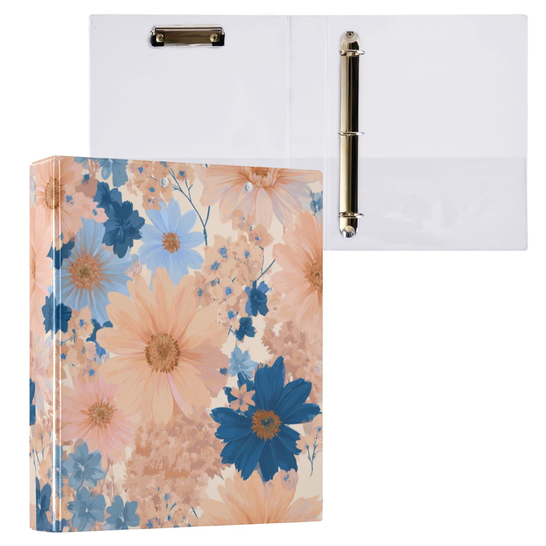 Hard Shell Ring Binder With Clip Holds 200 Sheets Office Home ...