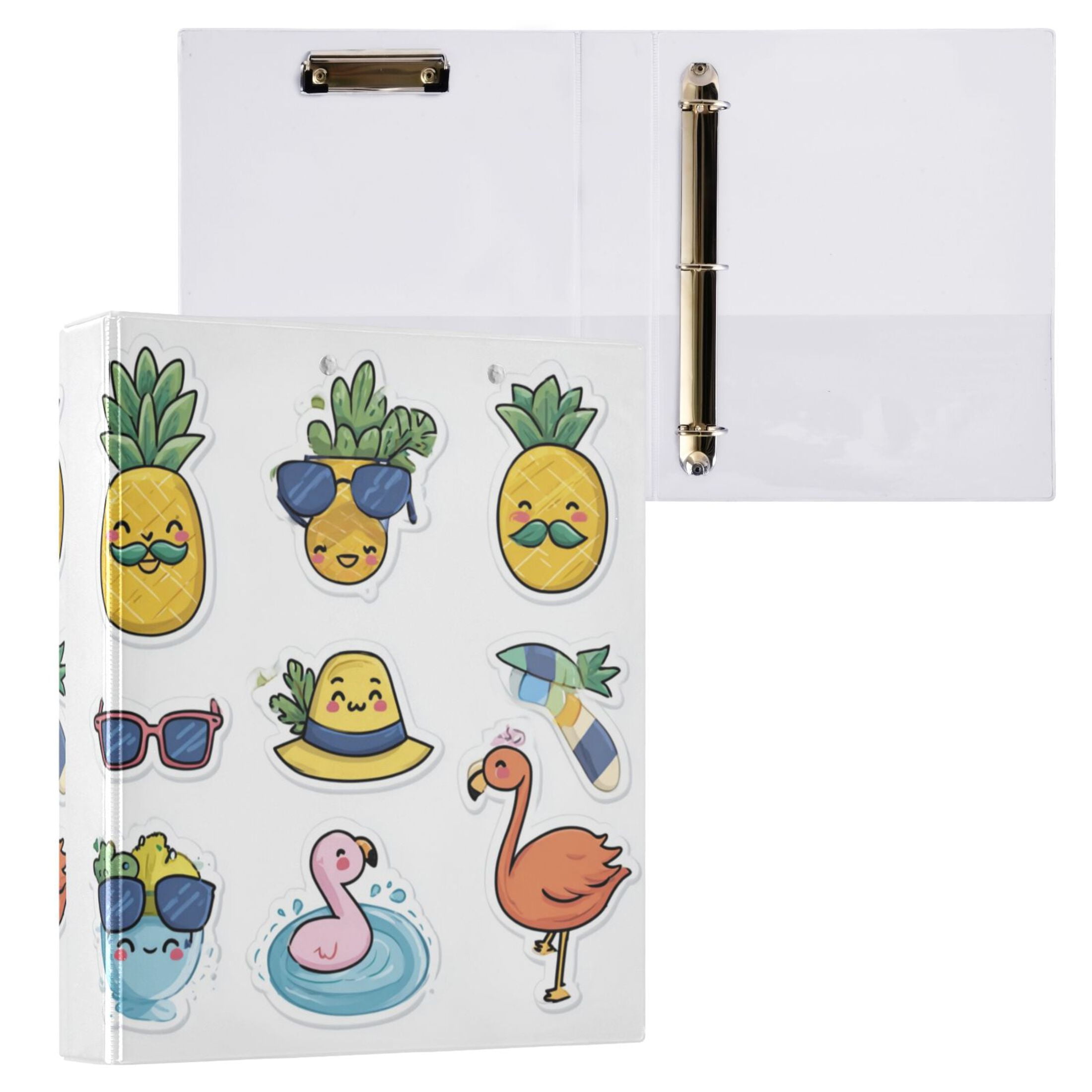 Hard Shell Ring Binder With Clip Holds 200 Sheets Office Home ...