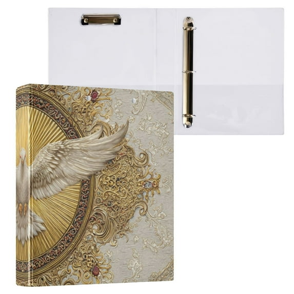 Hard Shell Ring Binder With Clip Holds 200 Sheets Office Home ...